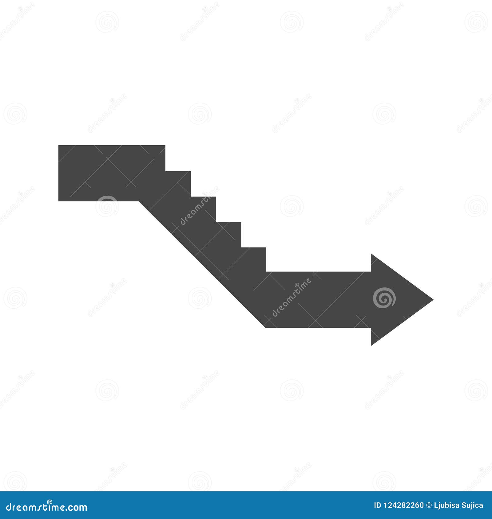 Stairs Down Vector Simple Icon, Downstairs Icon Stock Vector ...