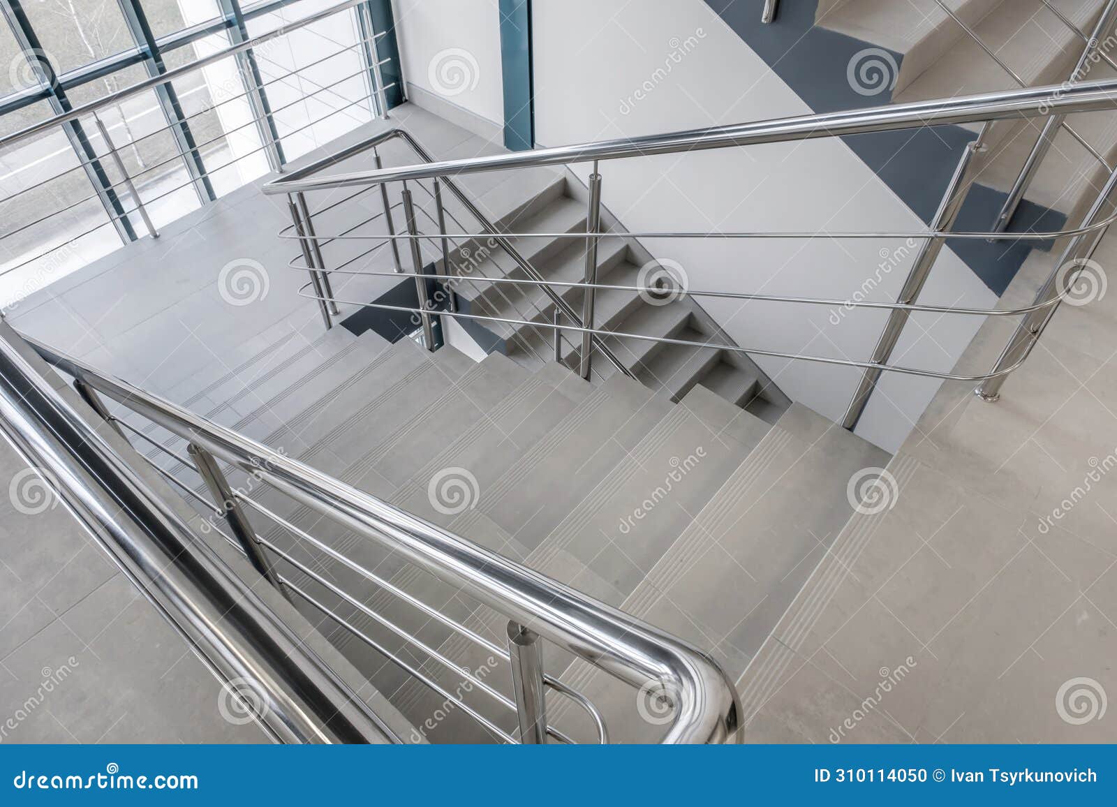 Stairs Emergency and Evacuation Exit Stair in Up Ladder in a New Office ...