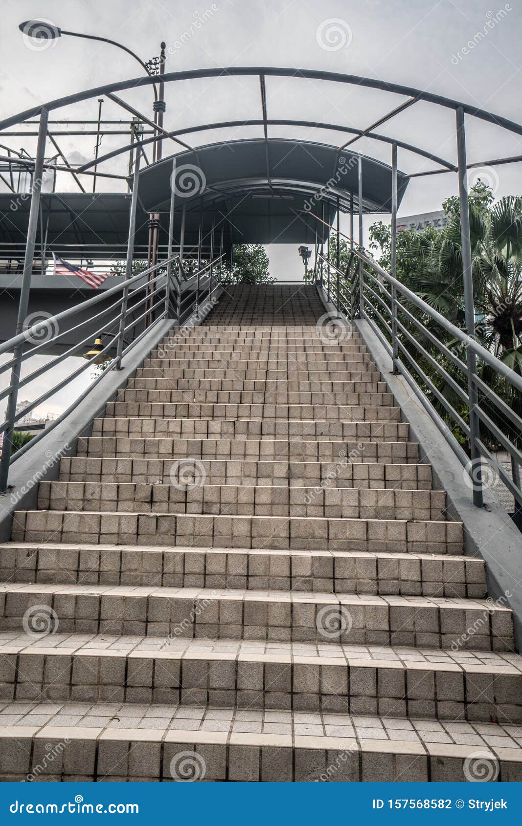 Stairs in Entrance of Metro Station Stock Photo - Image of exterior ...