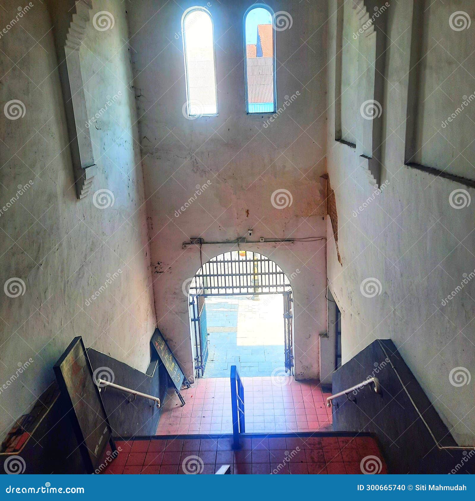 Stairs in a Former Dutch Building Stock Photo - Image of iron, light ...
