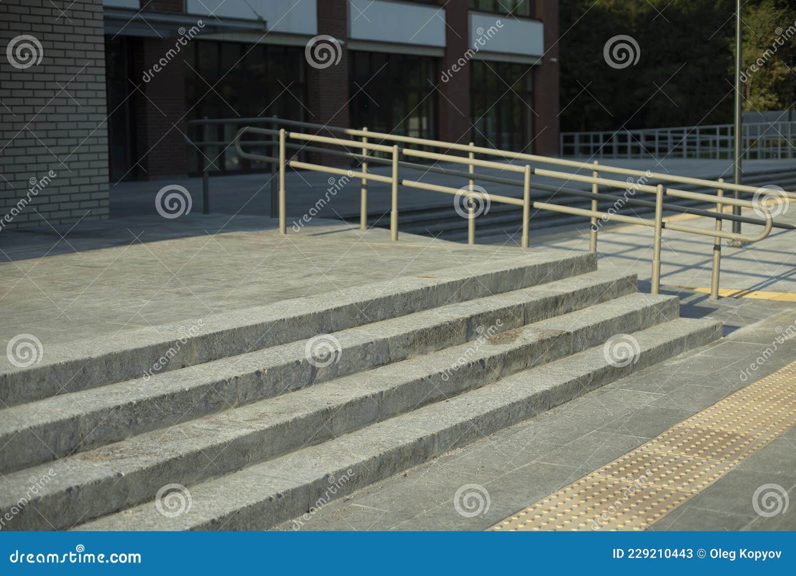 Stairs of Four Steps in the Building. Concrete Staircase in the Main ...