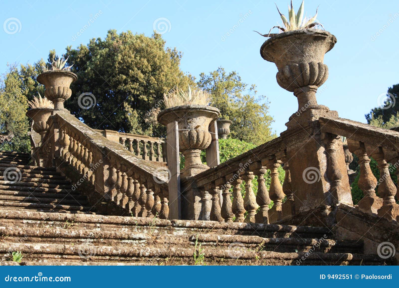 Stairs in Frascati (Rome, Italy) Stock Image - Image of architectural ...