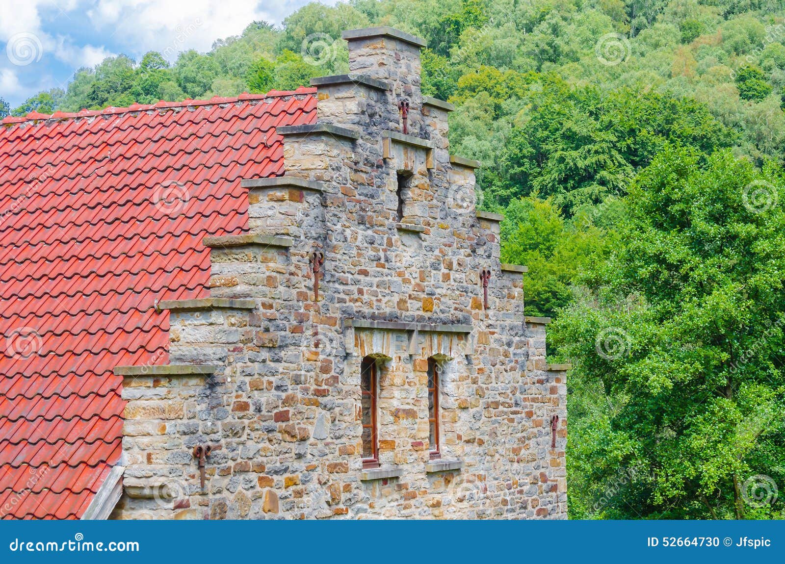 Stairs gable facade stock photo. Image of monument, clouds - 52664730