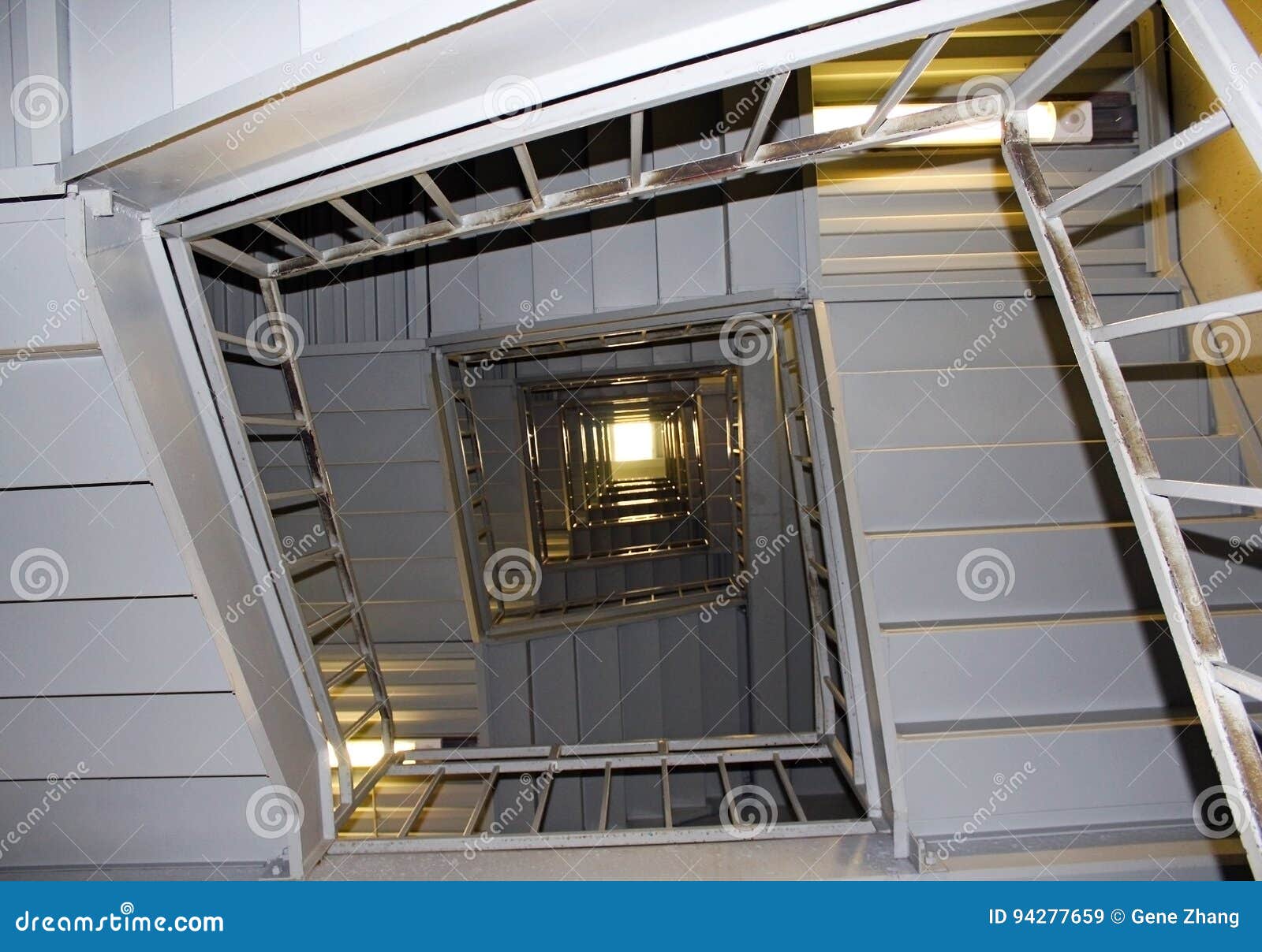 Stairs, Geisel Library, UCSD, California Stock Image - Image of full ...