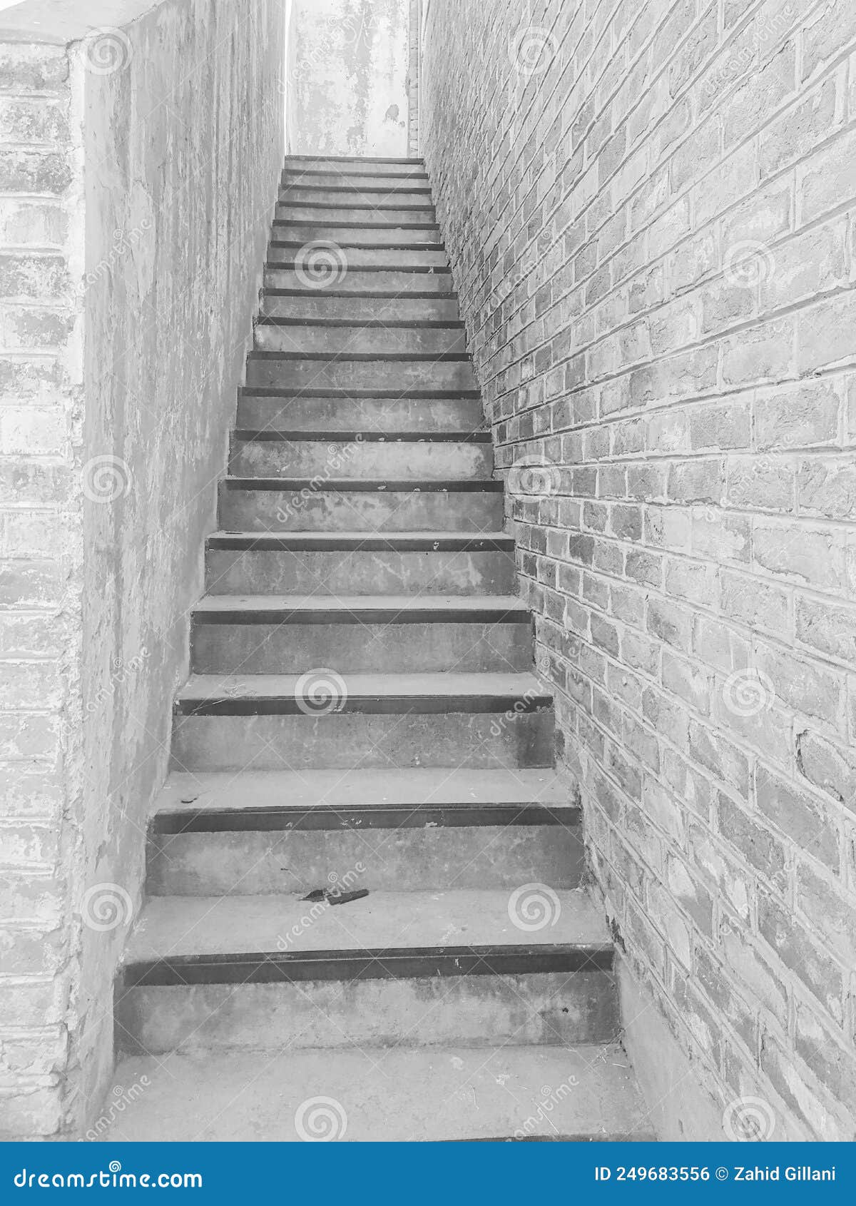 Stairs go up side stock photo. Image of monochrome, white - 249683556
