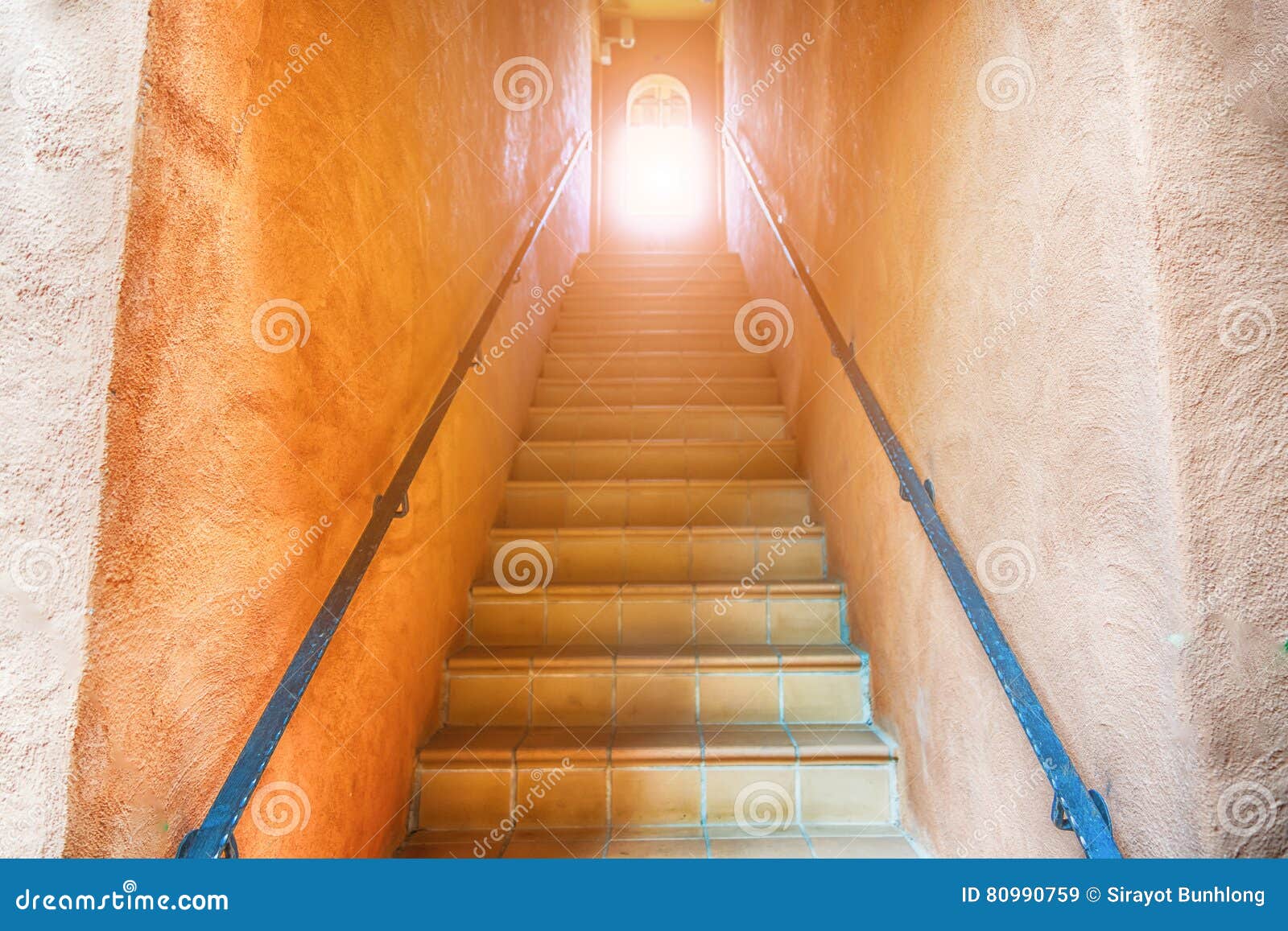 Stairs Going Up To the Light Stock Image - Image of hope, light: 80990759