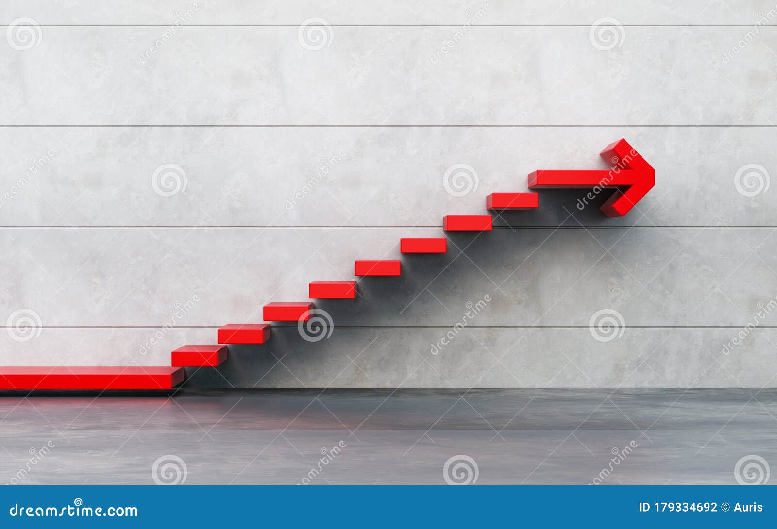 Stairs Going Upward, 3d Rendering Stock Illustration - Illustration of ...