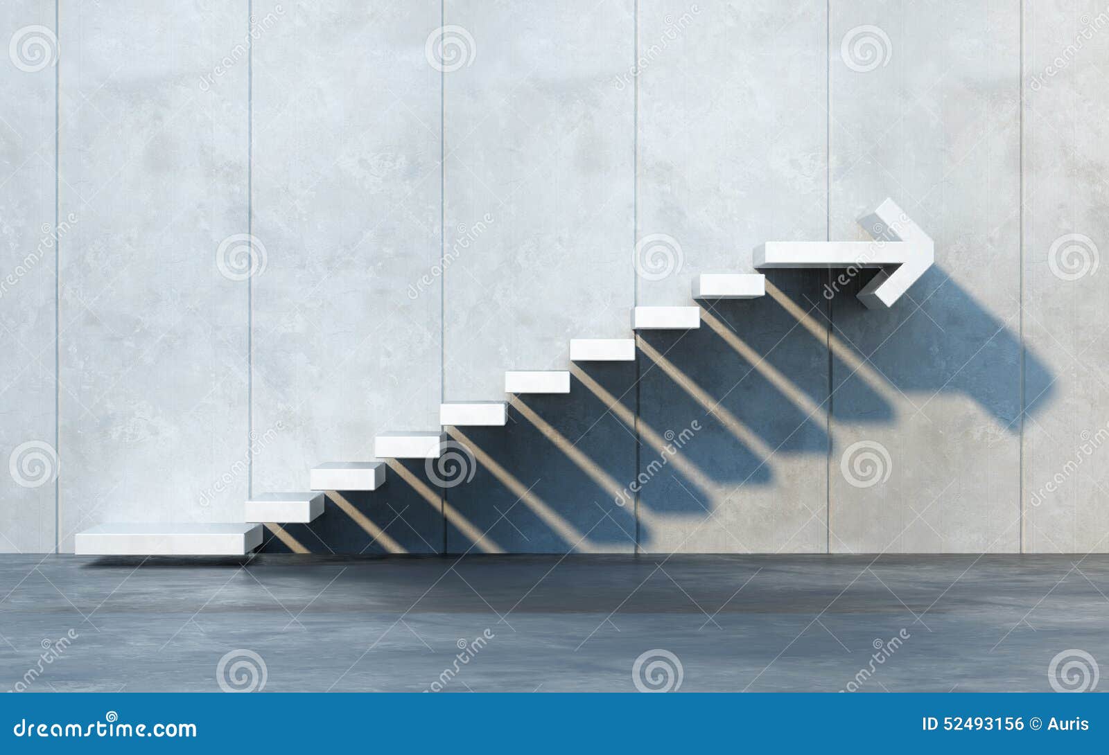 3d Stairs Going To Light, Staircase Construction Vector Illustration ...