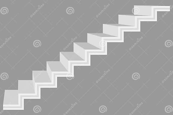 Ascending Stairs Abstract 3d Illustration. Stock Vector - Illustration ...