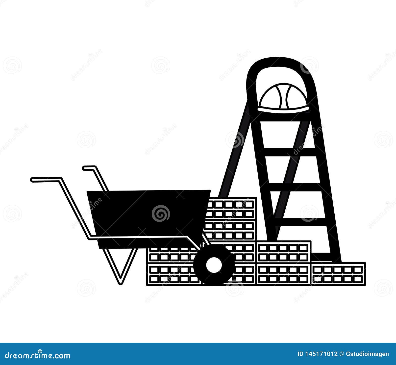 Construction Equipment Icon Stock Vector - Illustration of building ...