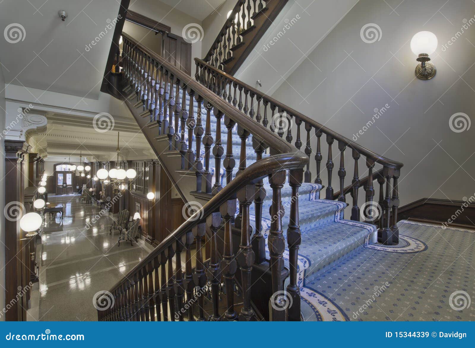 Stairs in Historic Courthouse Building Stock Image - Image of ...