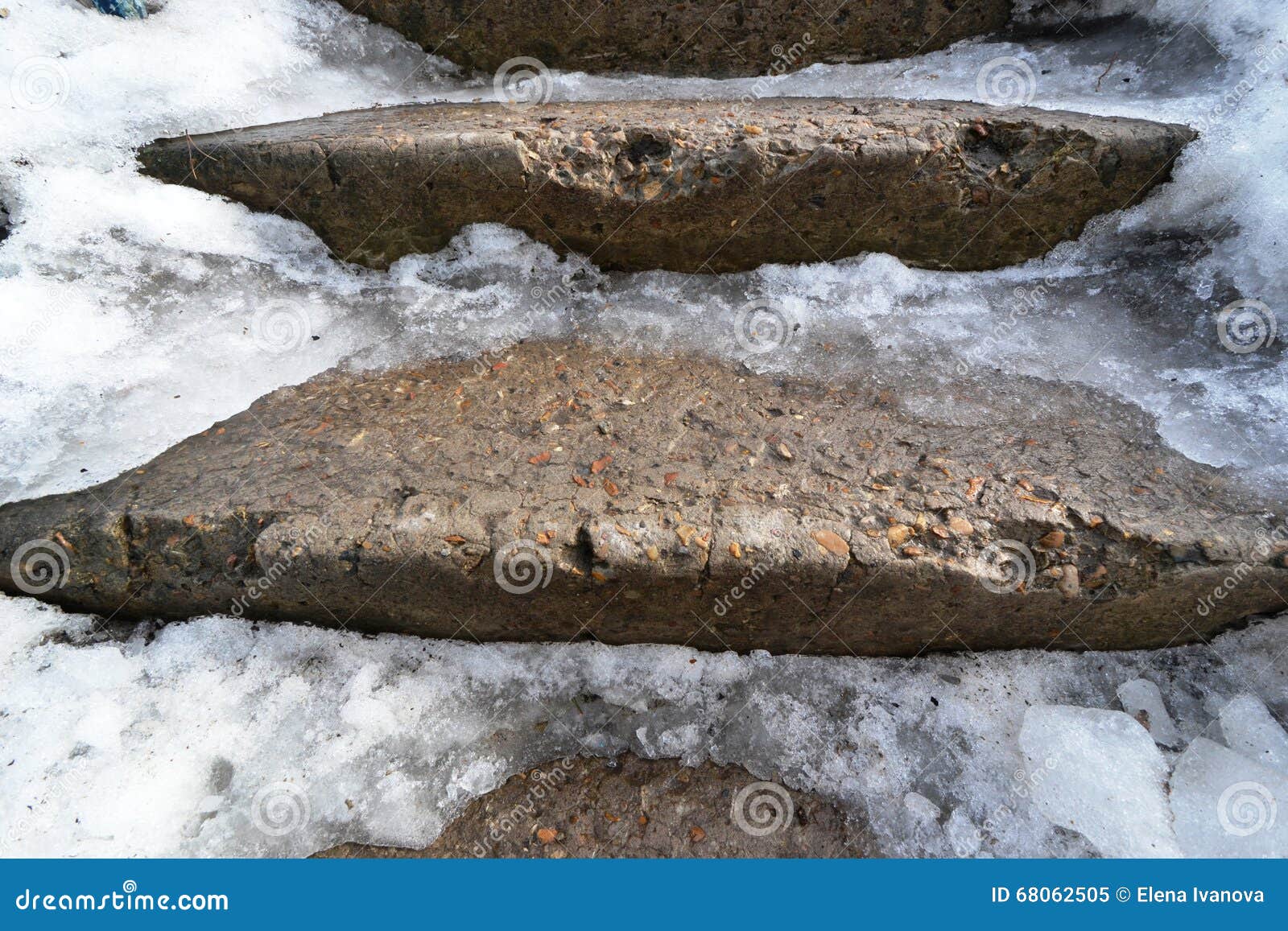 The stairs in the ice stock image. Image of sidewalk - 68062505