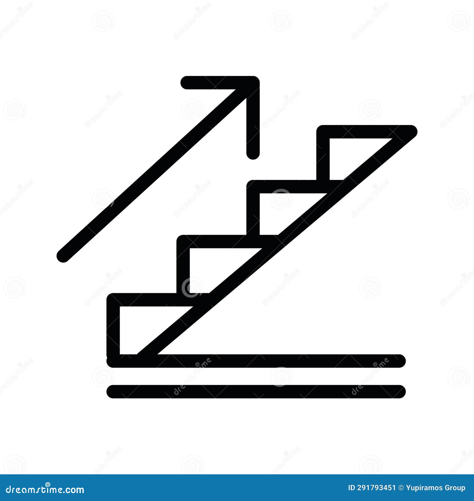Stairs icon going up stock vector. Illustration of traffic - 291793451