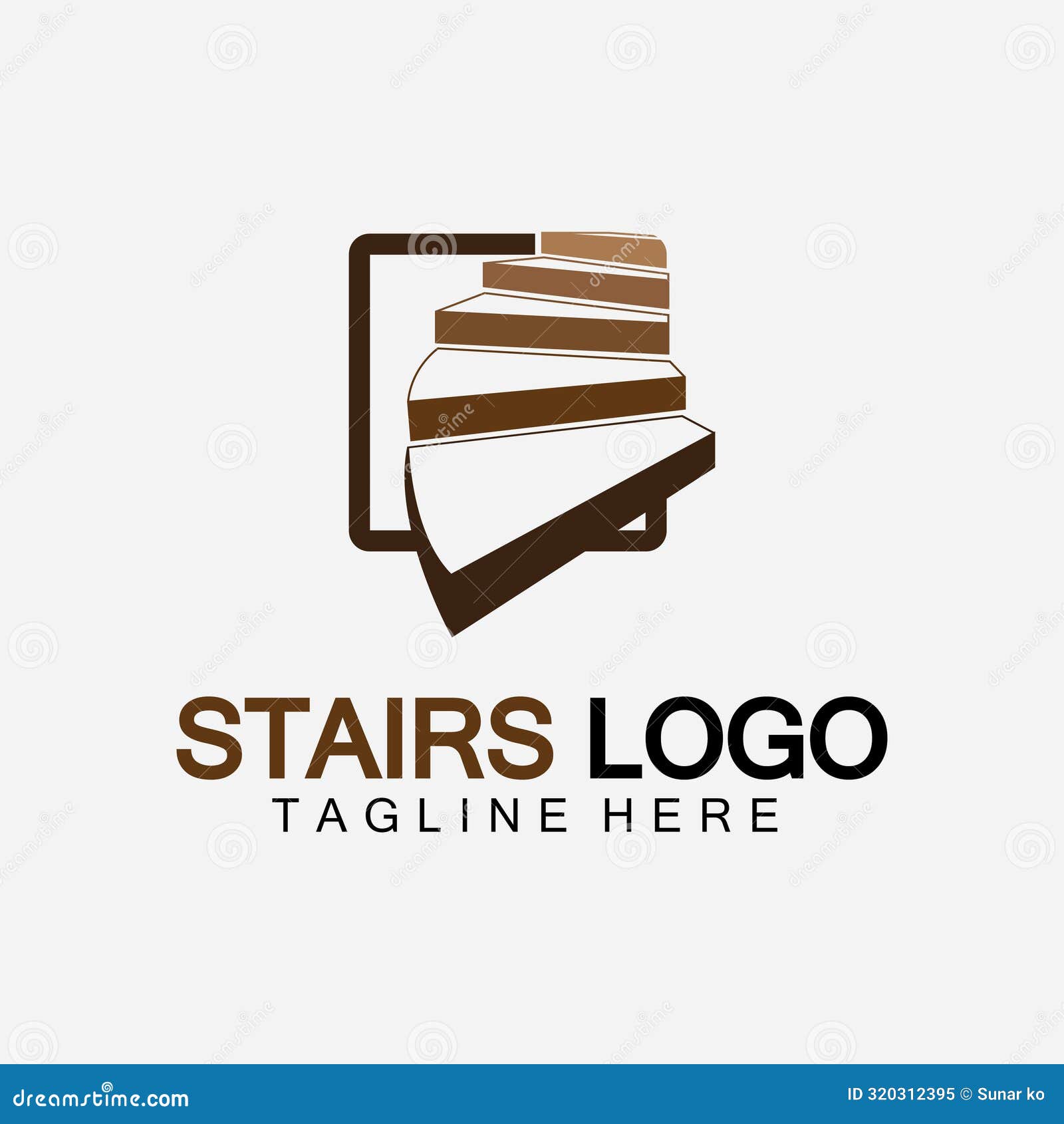 Stairs Icon Logo Design Vector Illustration Template Stock Vector ...