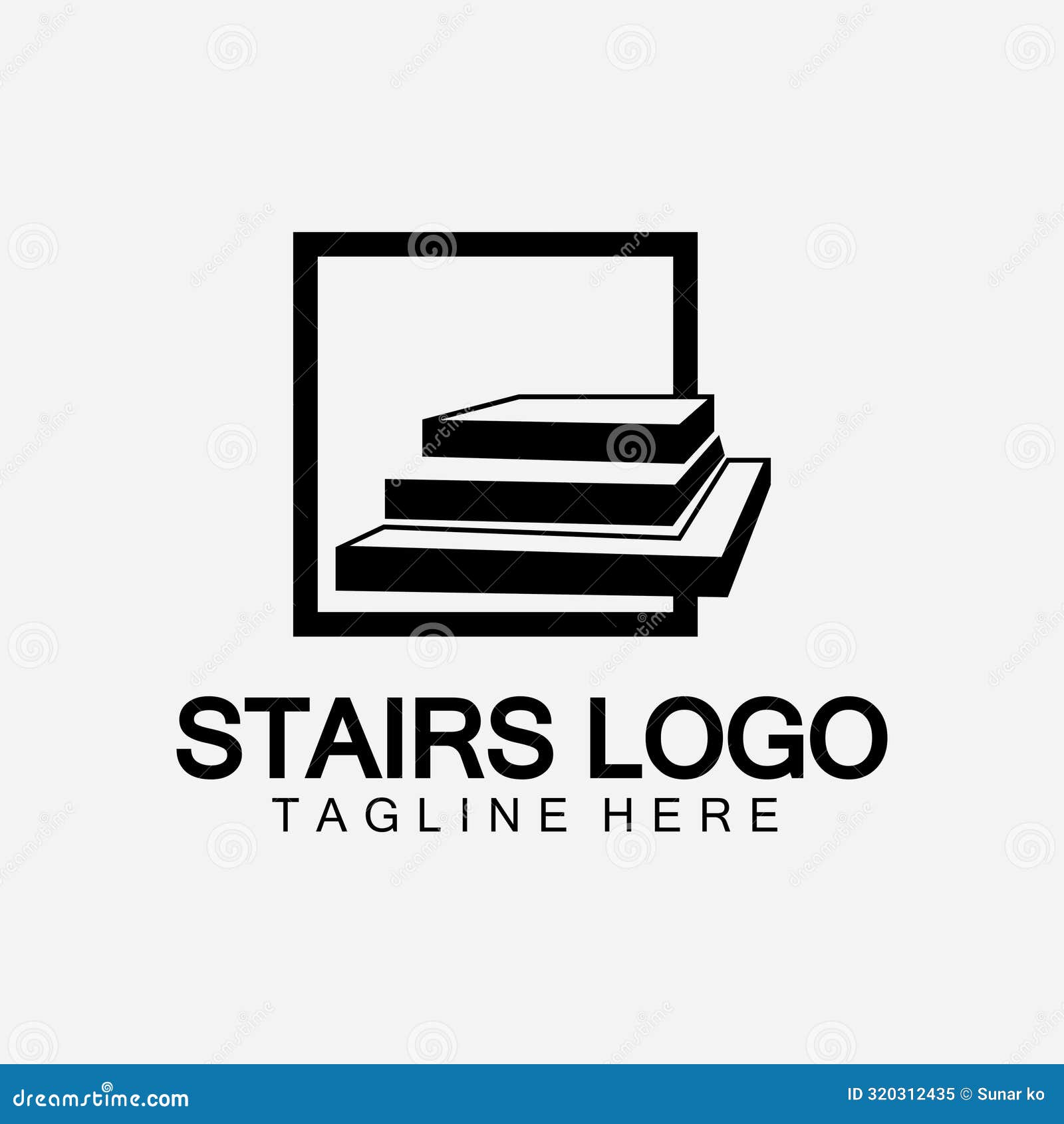 Stairs Icon Logo Design Vector Illustration Template Stock Vector ...