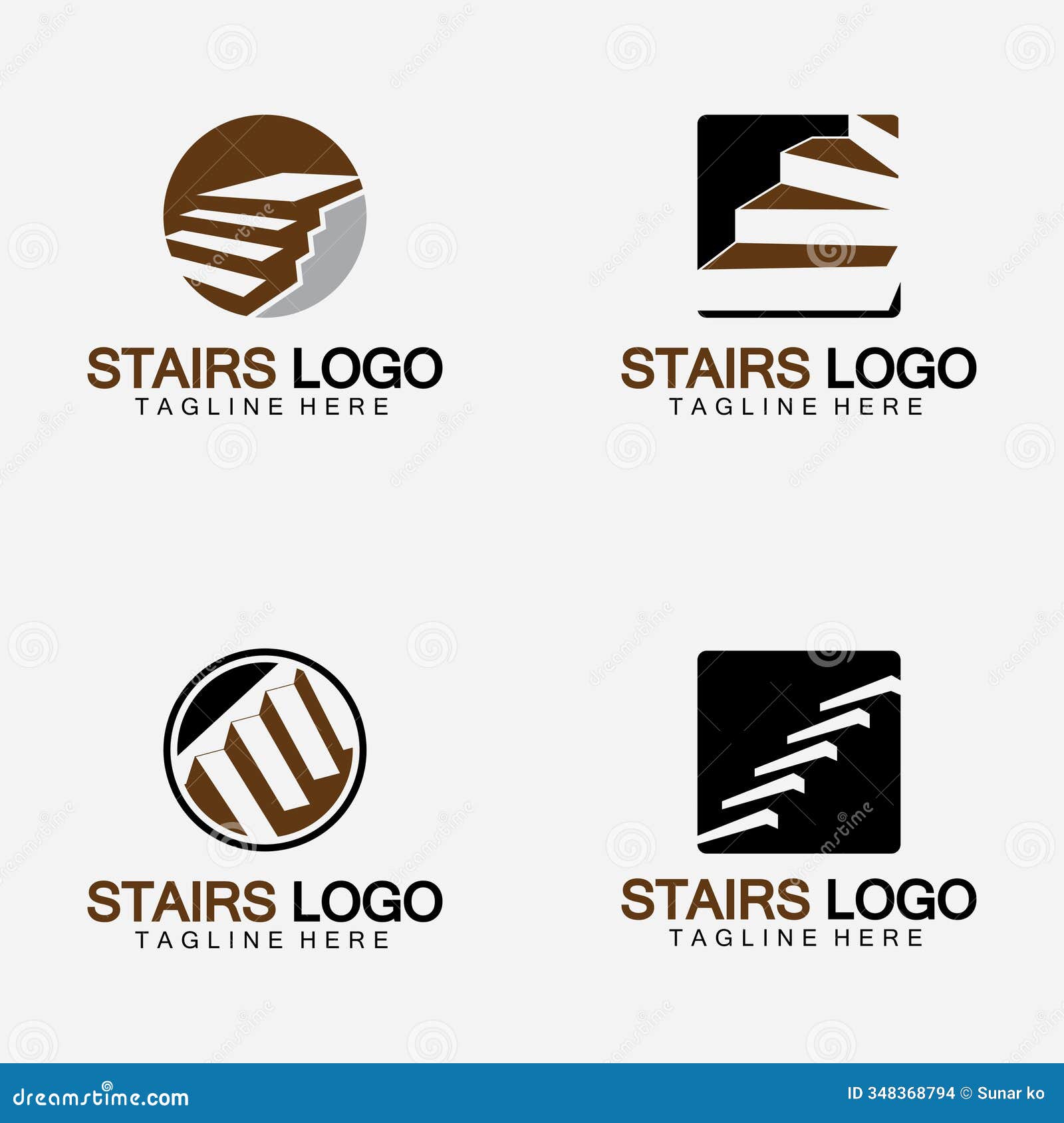 Stairs Icon Logo Design Vector Illustration Template Stock Illustration ...