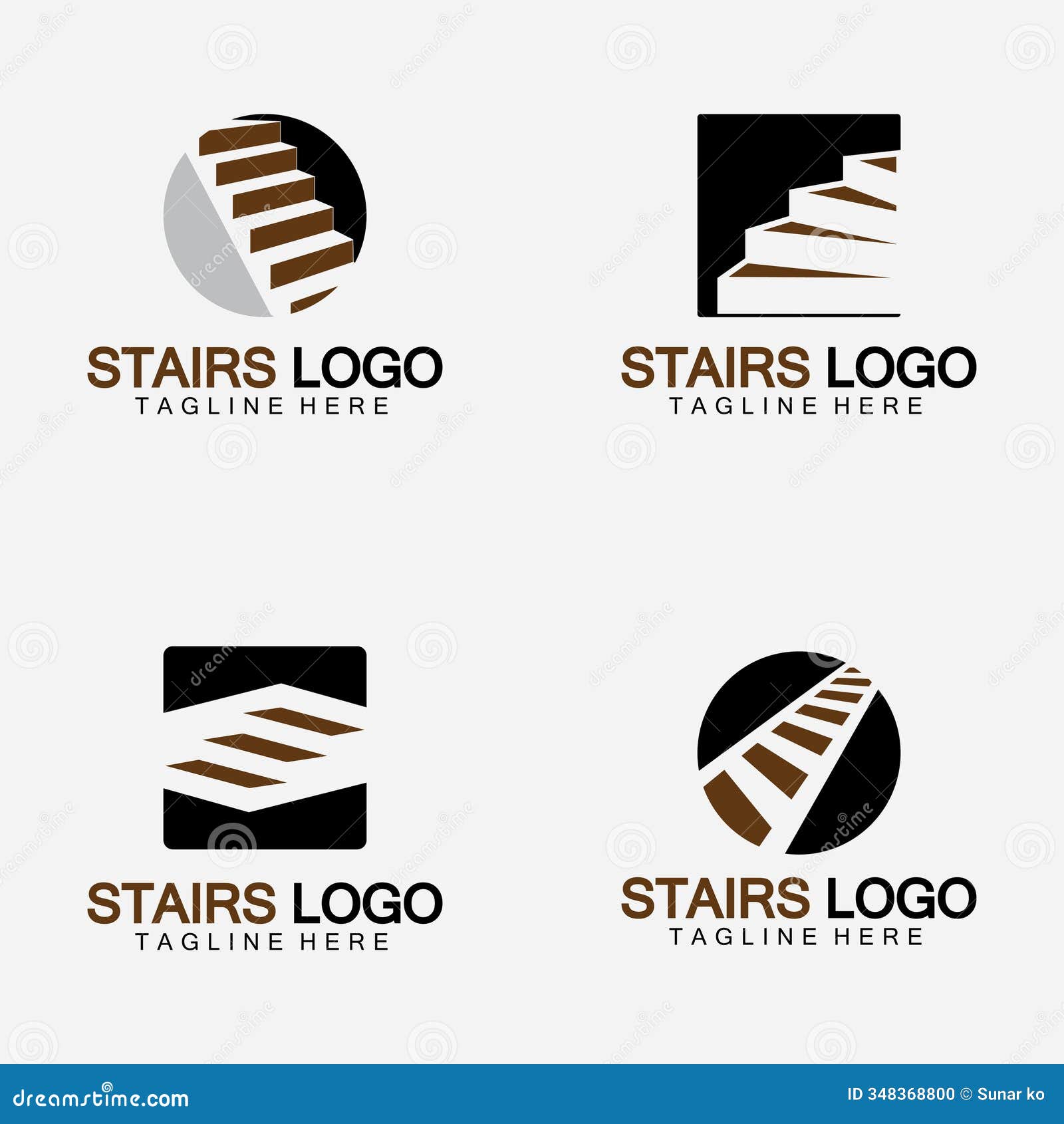 Stairs Icon Logo Design Vector Illustration Template Stock Illustration ...