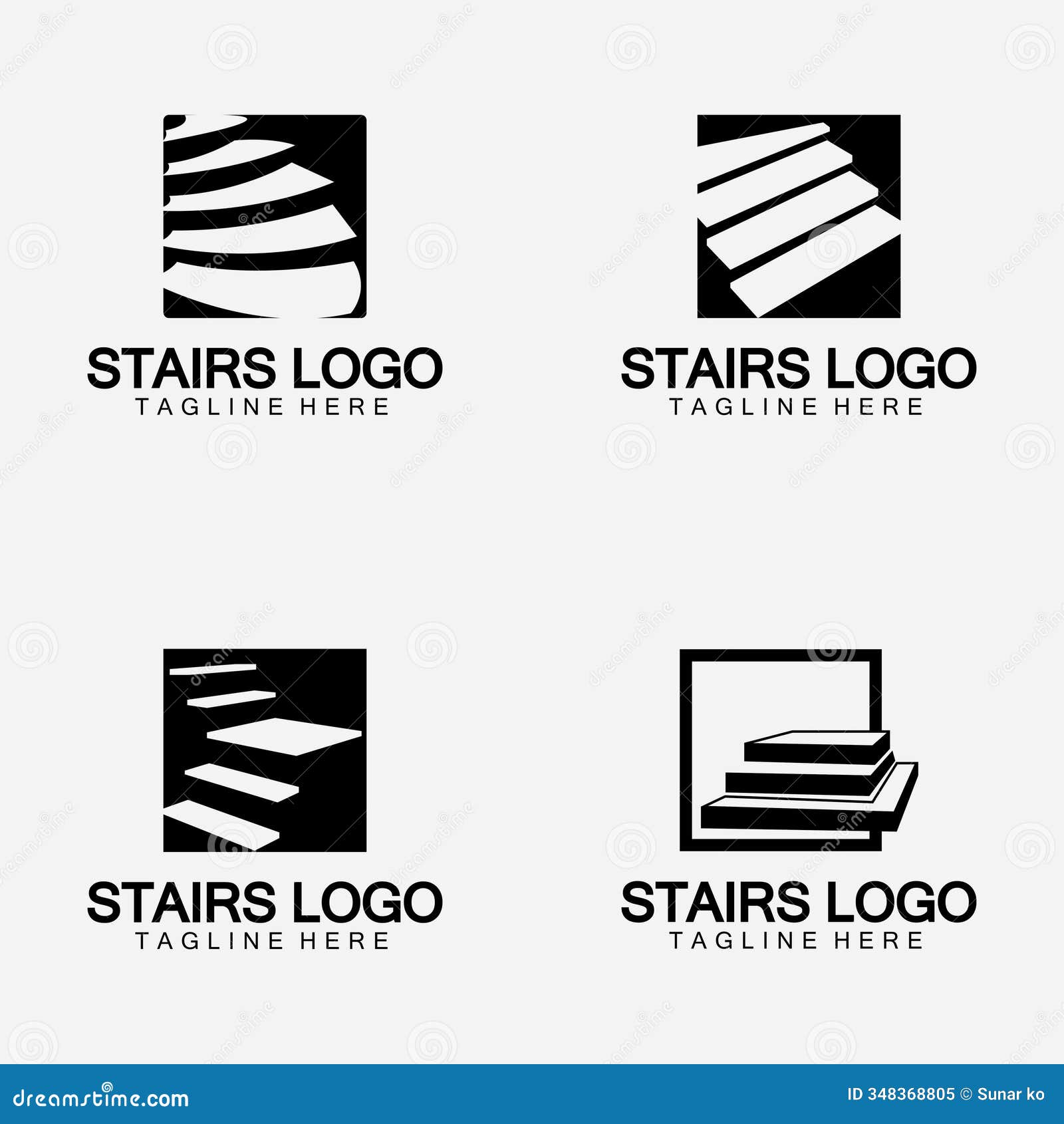 Stairs Icon Logo Design Vector Illustration Template Stock Illustration ...