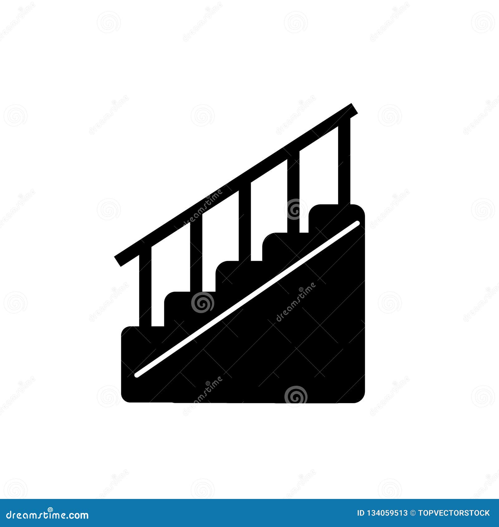 Stairs Icon Vector Isolated On White Background, Stairs Sign , Linear ...