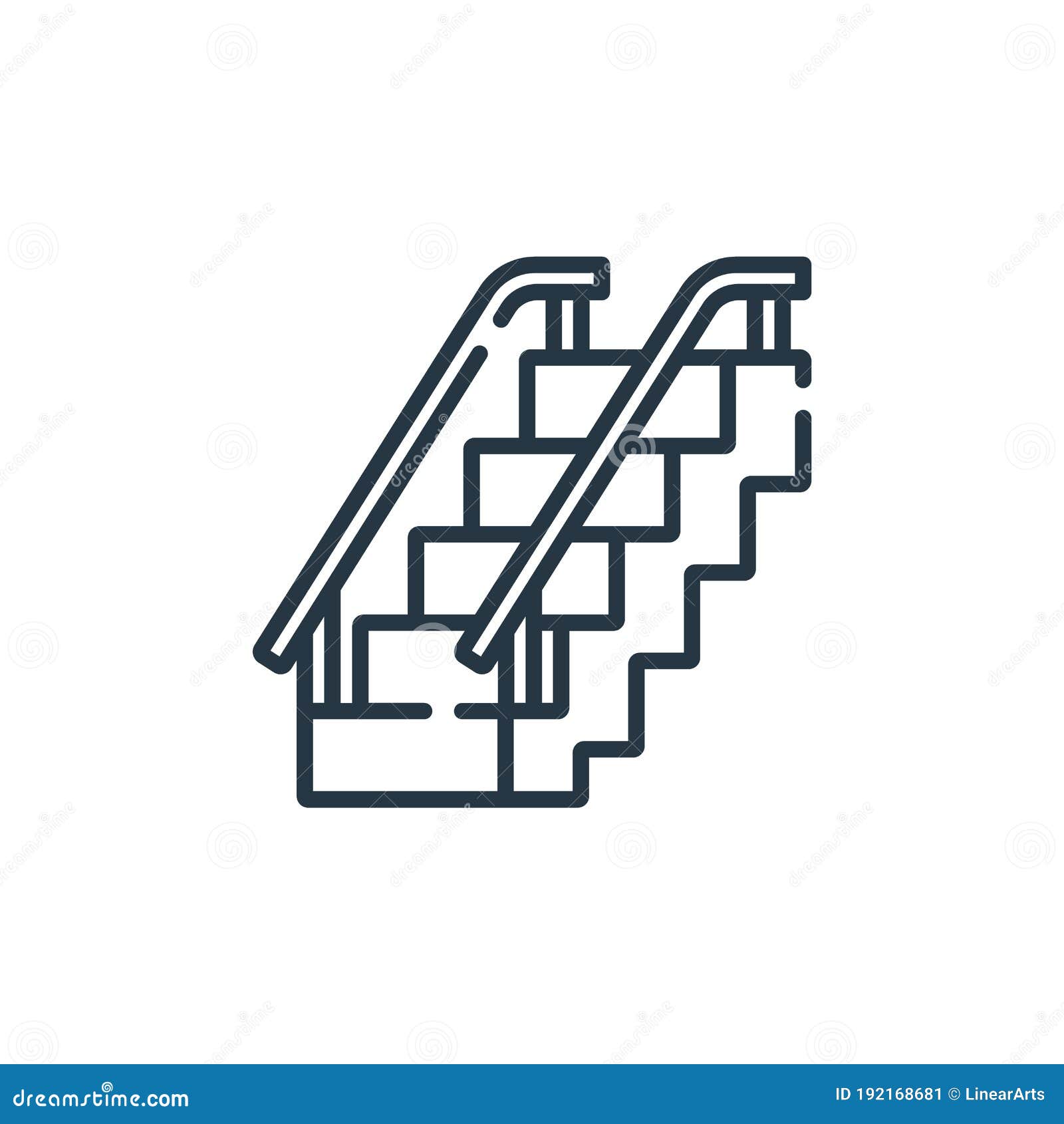 Stairs Icon Vector from Public Services Concept. Thin Line Illustration ...