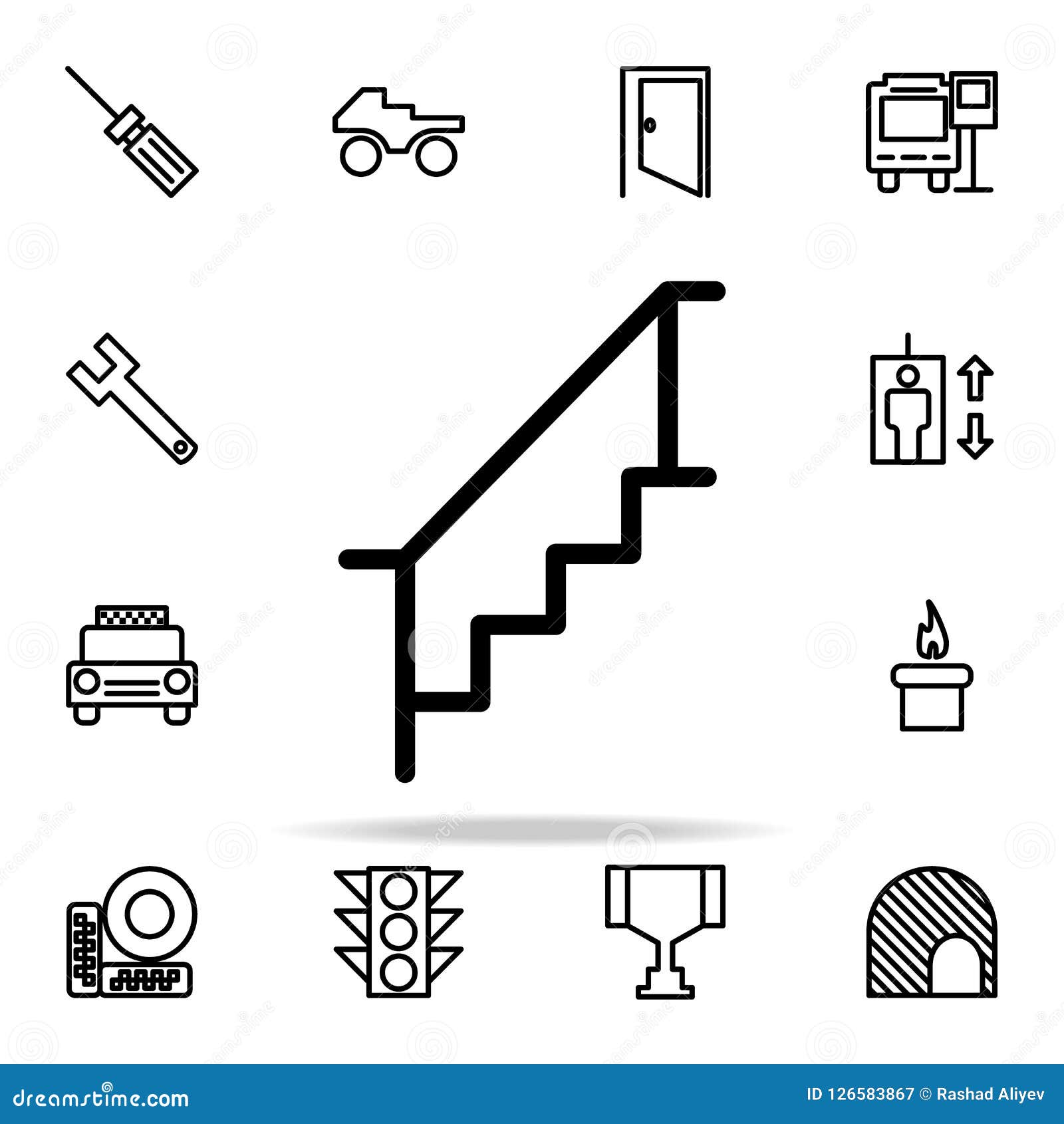 Stairs Icon. Web Icons Universal Set For Web And Mobile Stock ...