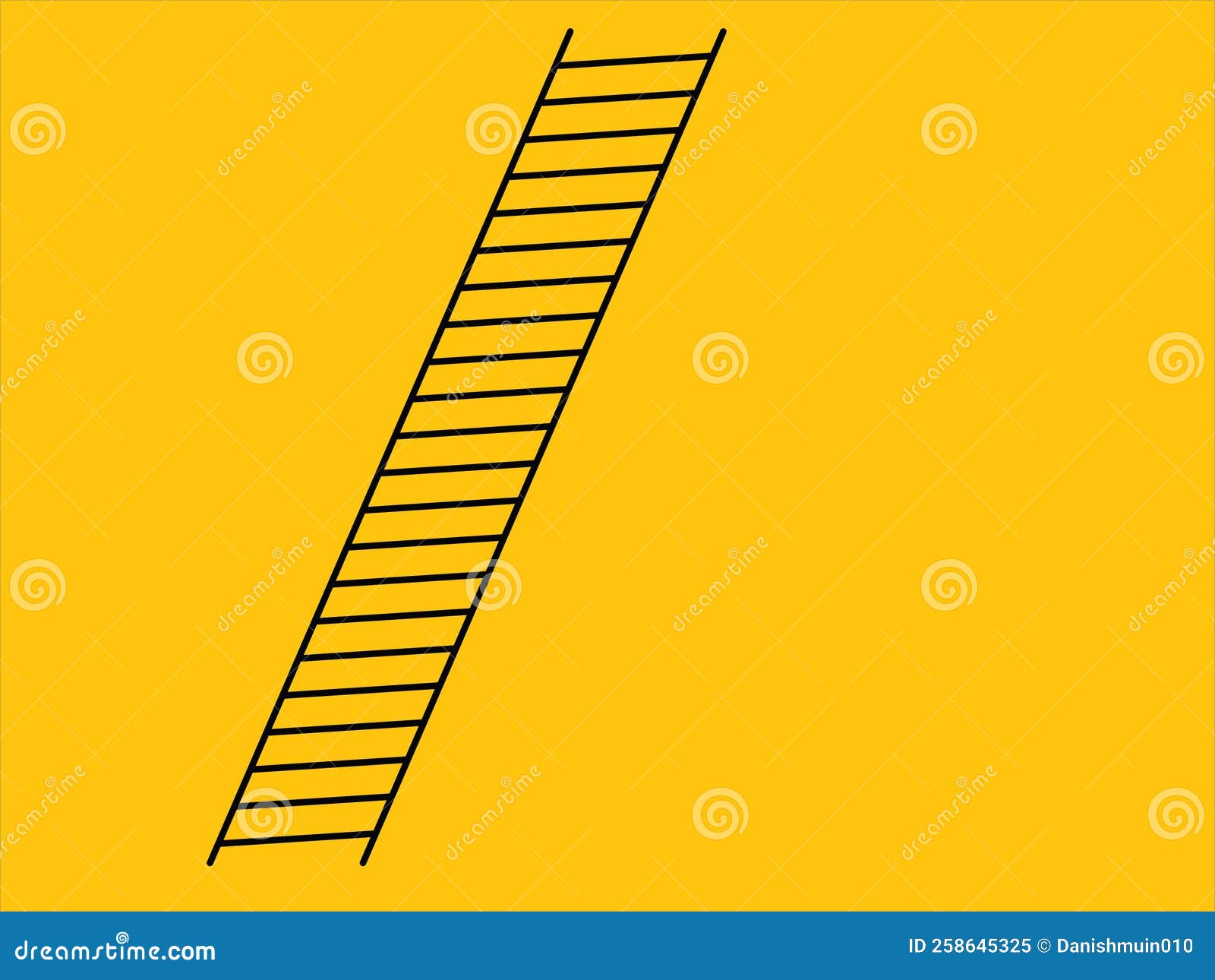 Stairs Illustration Standing on Deep Yellow Background Stock ...