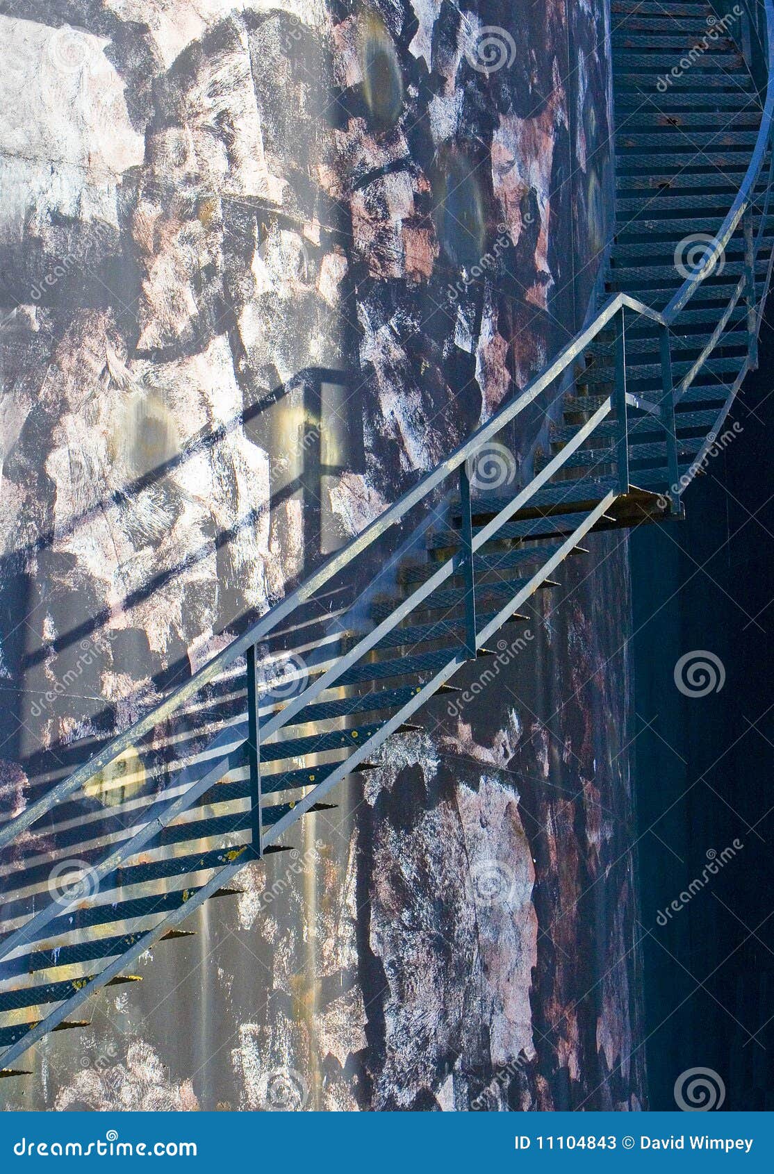 Stairs on industrial tank stock image. Image of steel - 11104843
