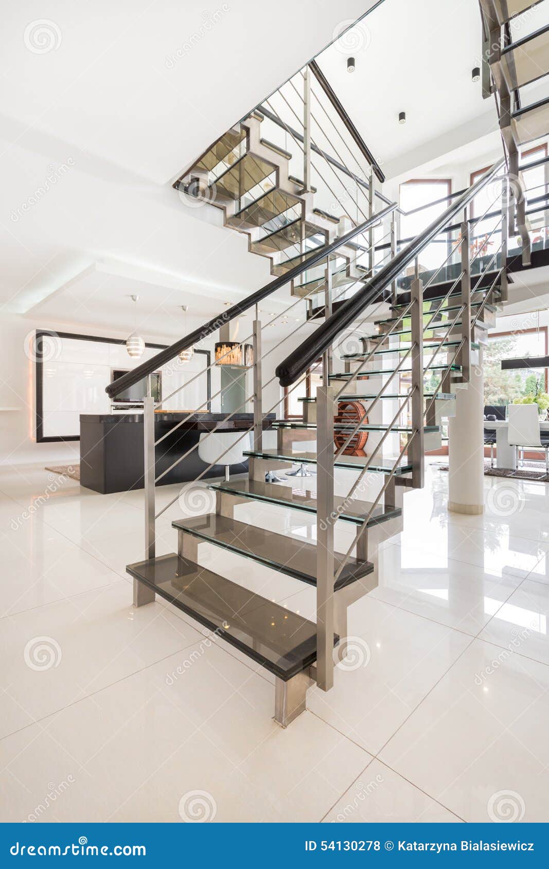Stairs inside of apartment stock photo. Image of interior - 54130278