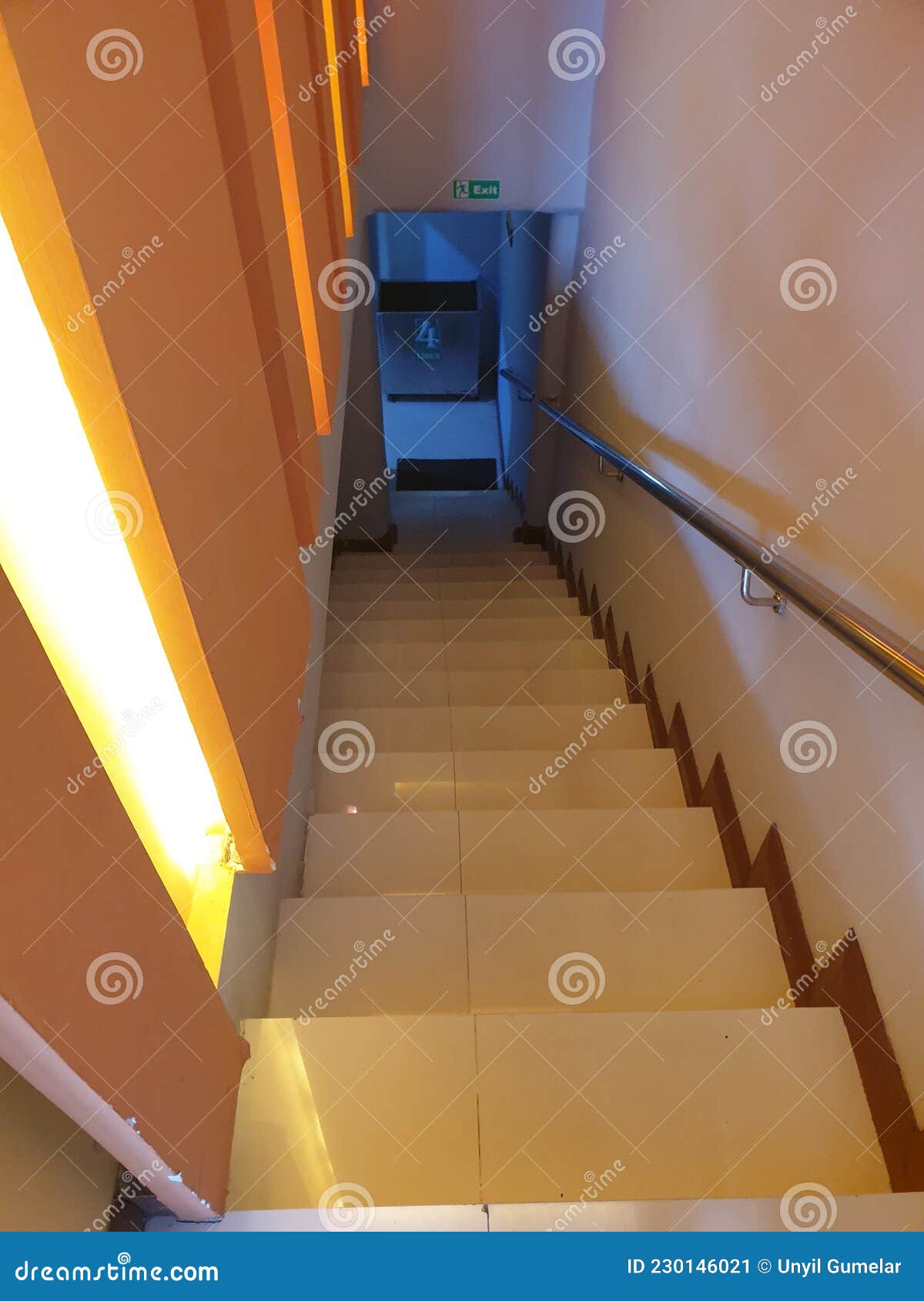 Stairs inside the hotel stock image. Image of design - 230146021