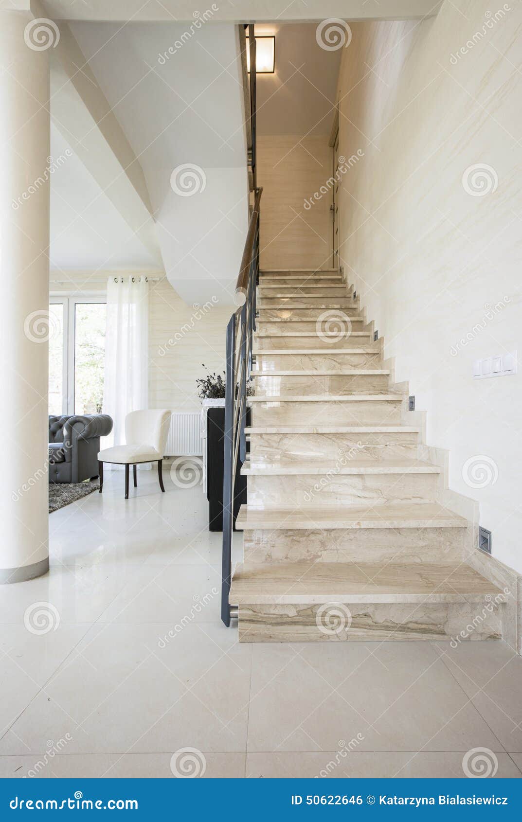 Stairs Inside the Huge Apartment Stock Photo - Image of apartment ...