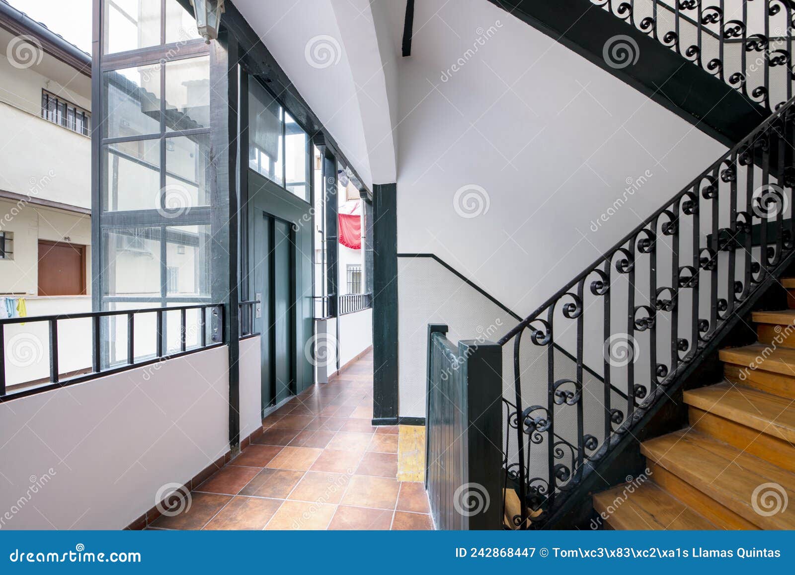 Stairs Inside a Typical Madrid Corrala Editorial Photography - Image of ...