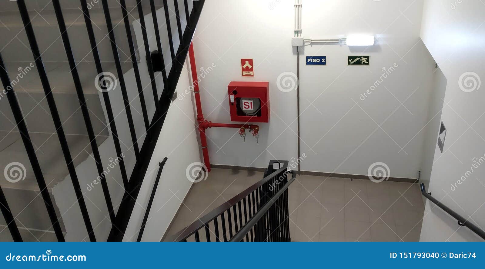 Internal Fire Escapes stock photo. Image of interior - 151793040