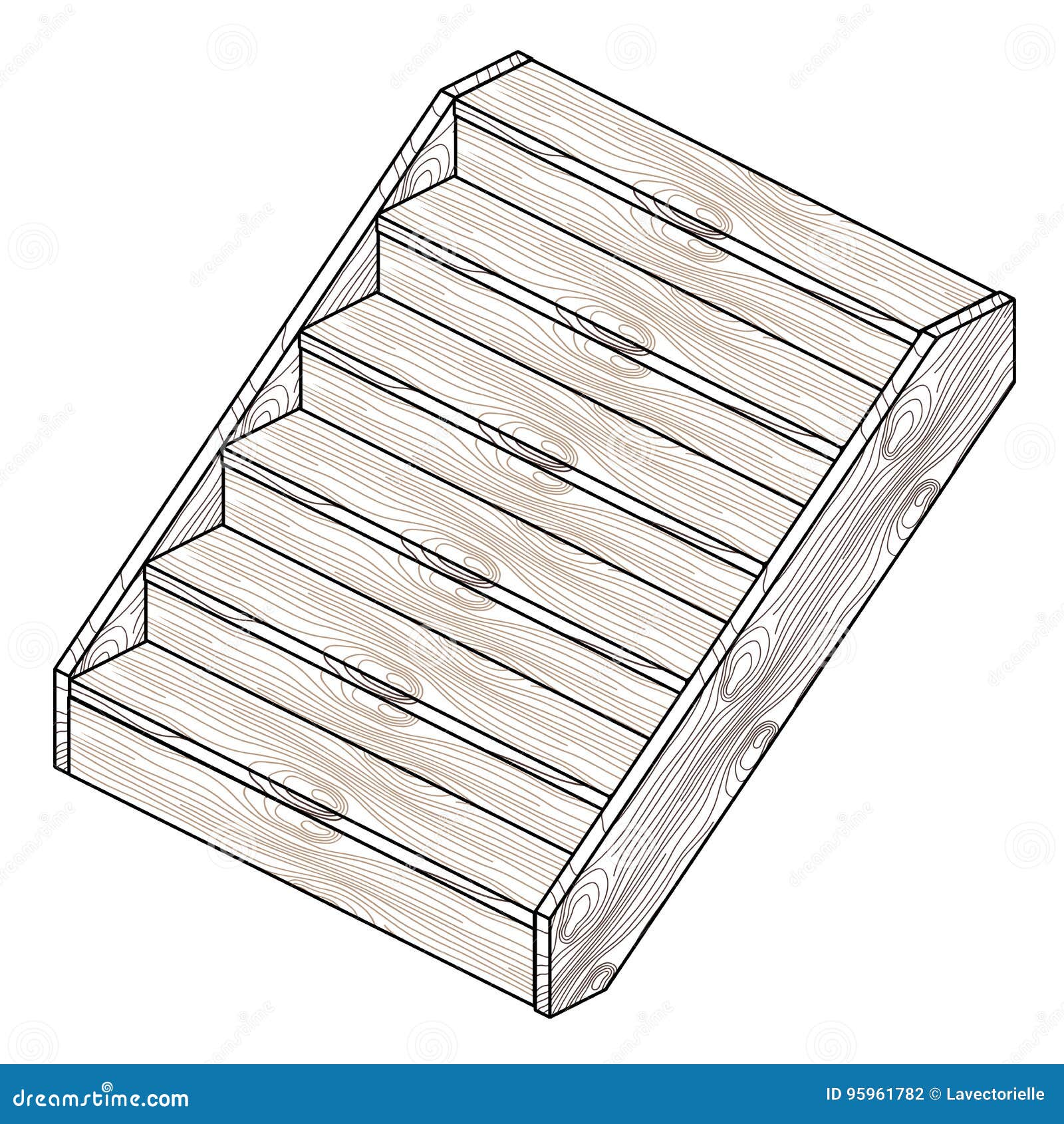 Stairs stock vector. Illustration of case, achievement - 95961782