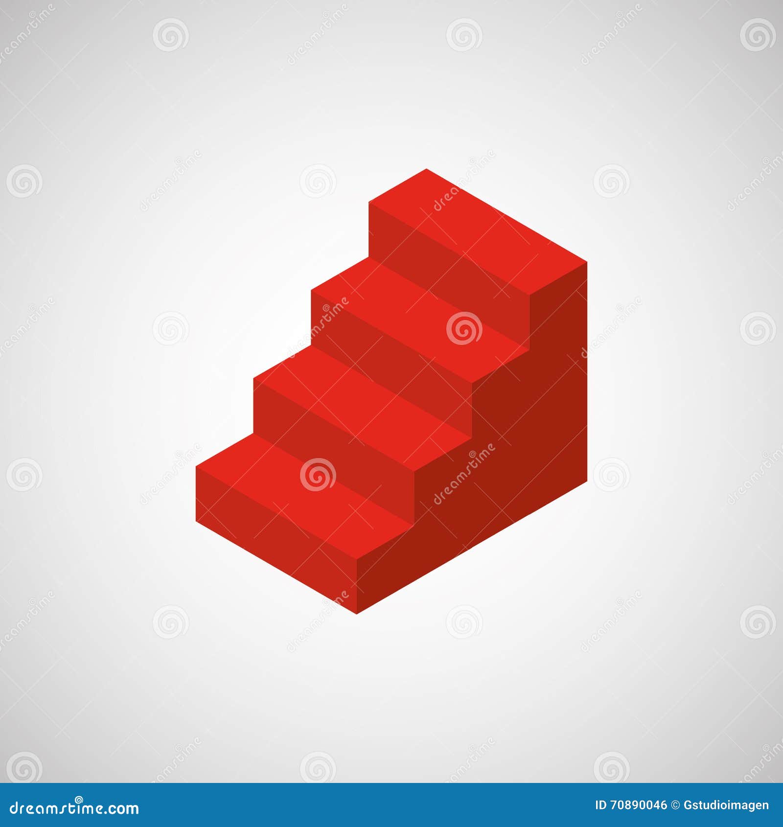 Stairs isometrics design stock illustration. Illustration of model ...