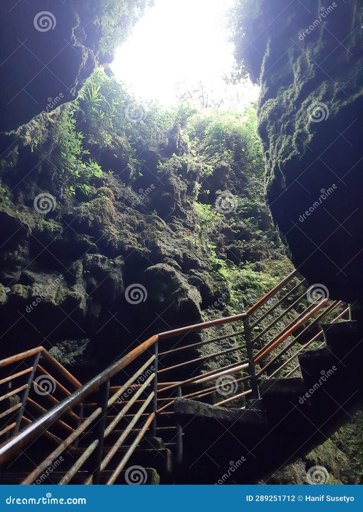 Stairs Leading Down a Deep Cave Stock Photo - Image of cave, amazing ...