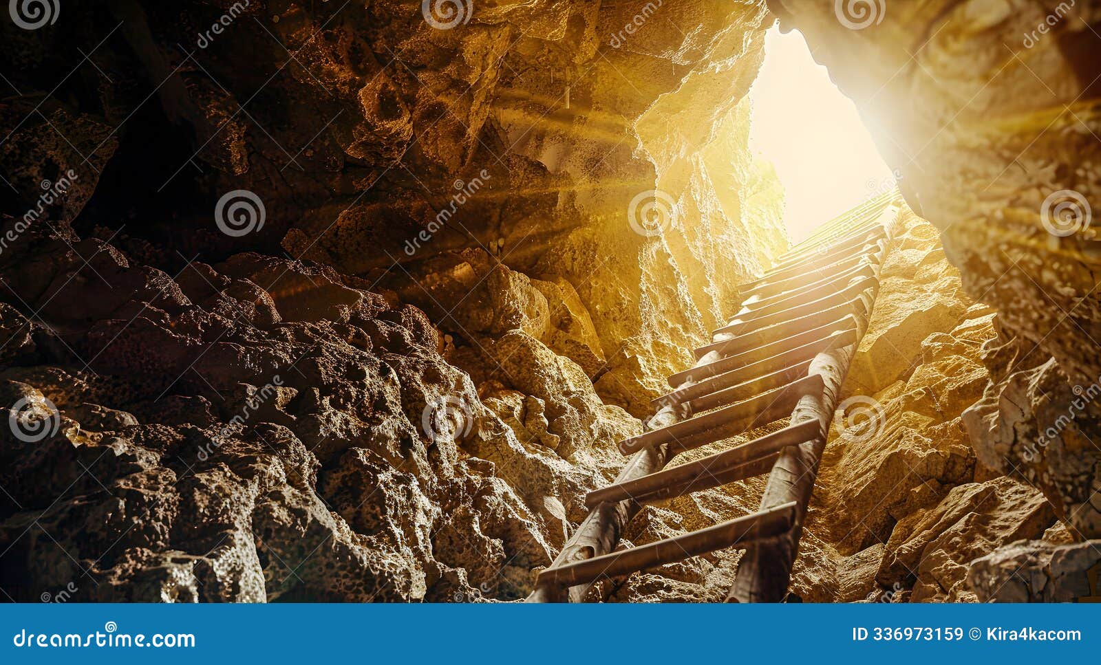 Stairs Leading To the Exit of the Cave Stock Image - Image of corridor ...
