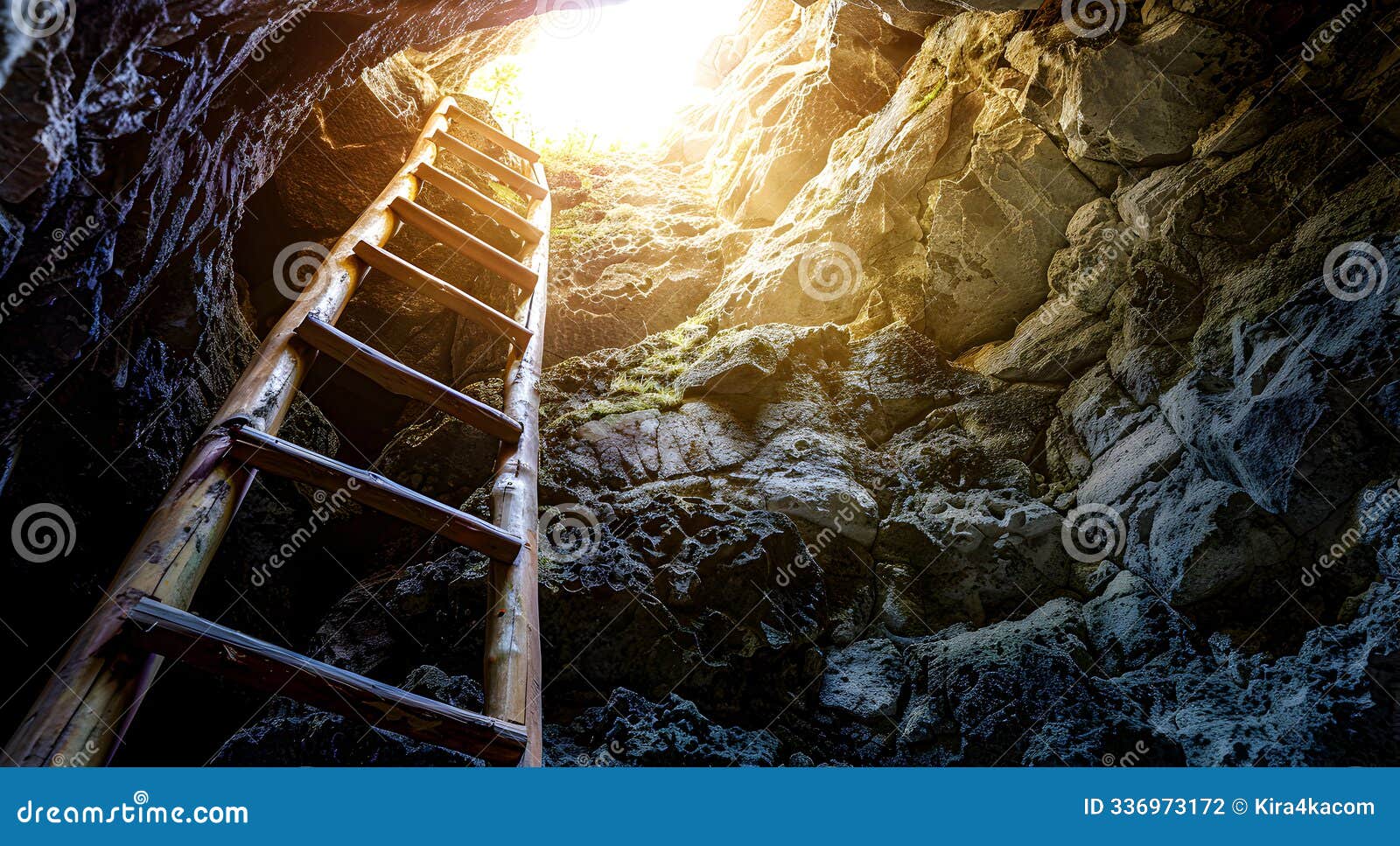 Stairs Leading To the Exit of the Cave Stock Photo - Image of leading ...