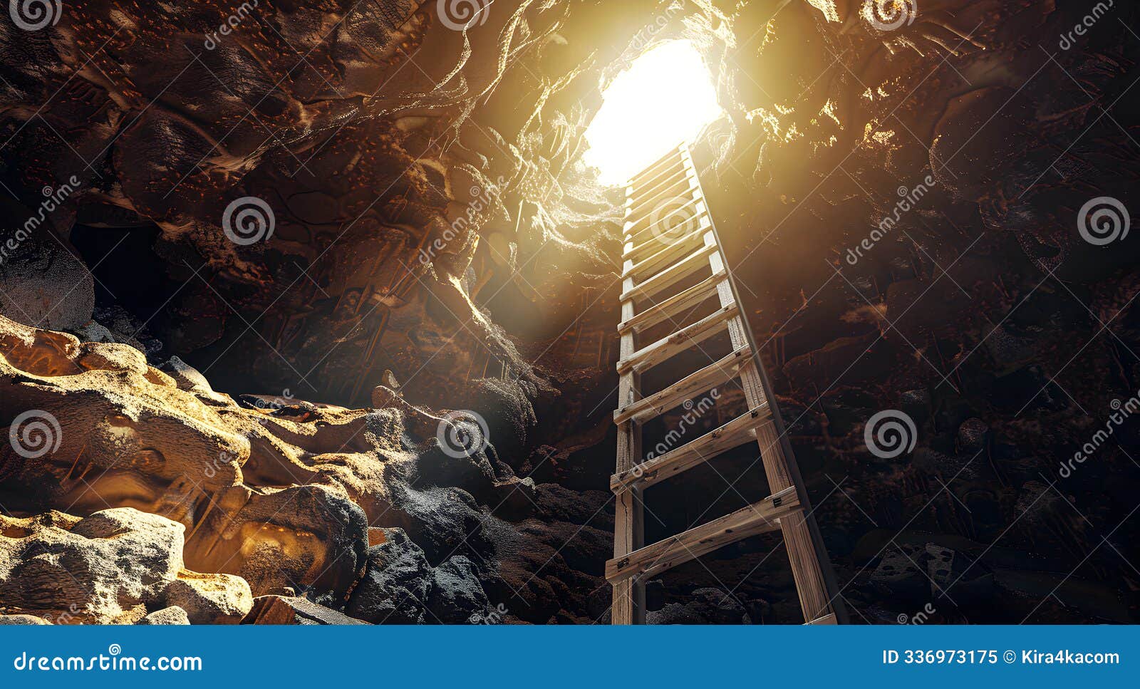 Stairs Leading To the Exit of the Cave Stock Image - Image of entrance ...