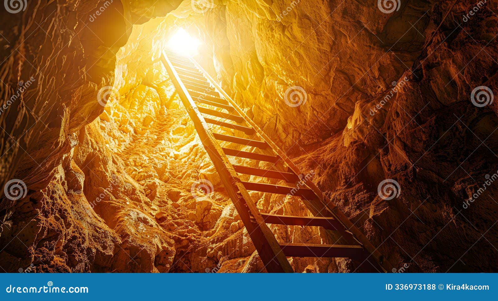 Stairs Leading To the Exit of the Cave Stock Photo - Image of rise ...