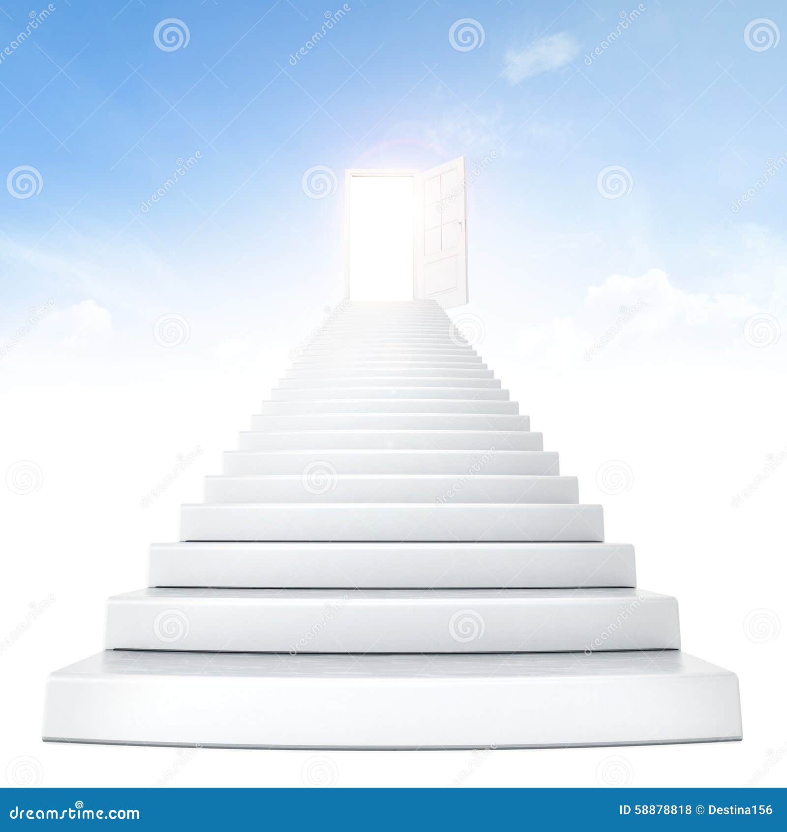 Stairs Leading To Open Door Stock Photo - Image of staircase, freedom ...
