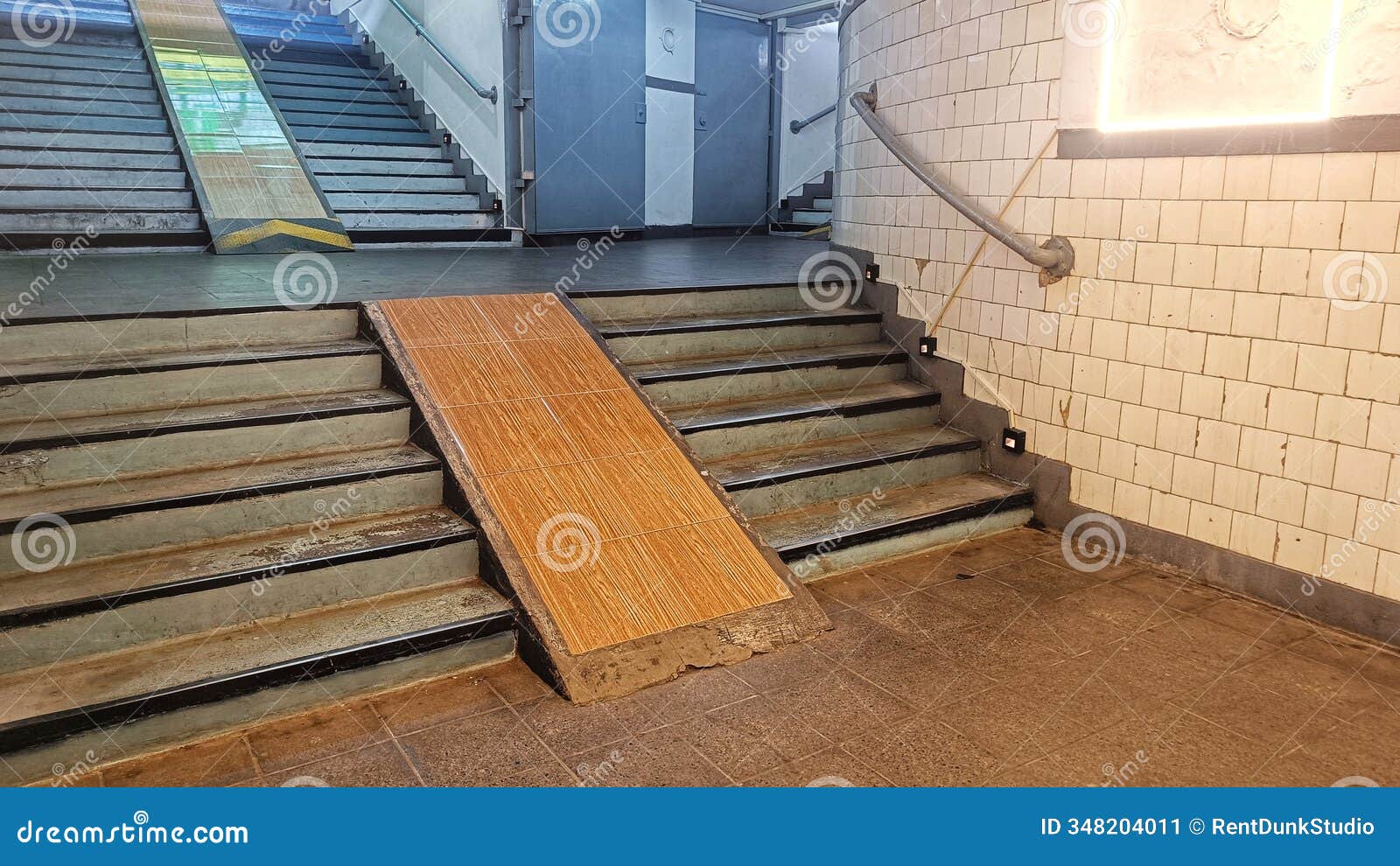 Stairs Leading To Underground Tunnel Stock Image - Image of inside ...