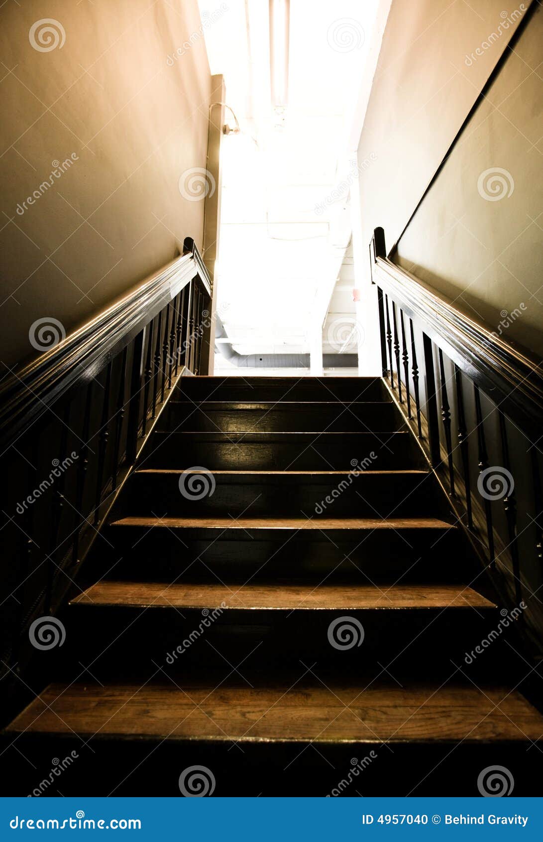 Stairs Leading Up To a Studio Stock Photo - Image of hardwood, stairway ...
