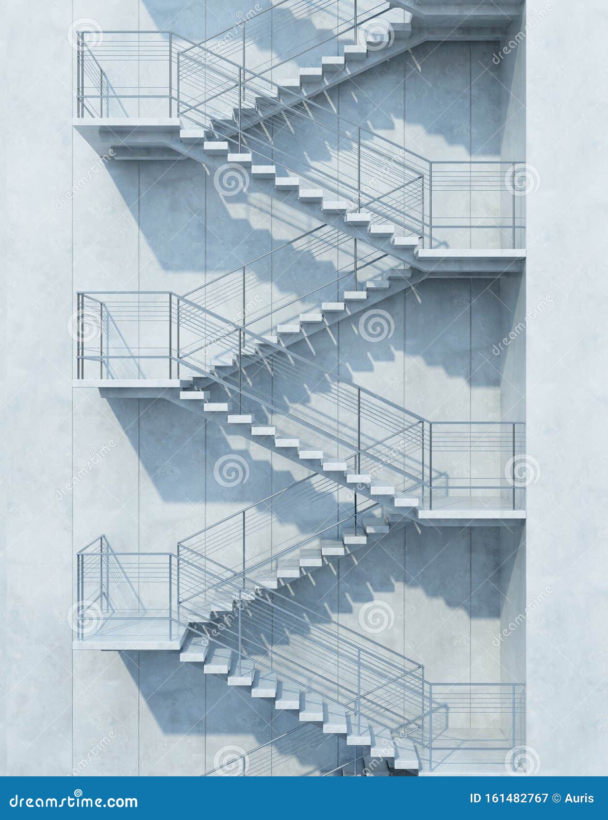 Stairs Leading Upward, 3d Illustration Stock Illustration ...