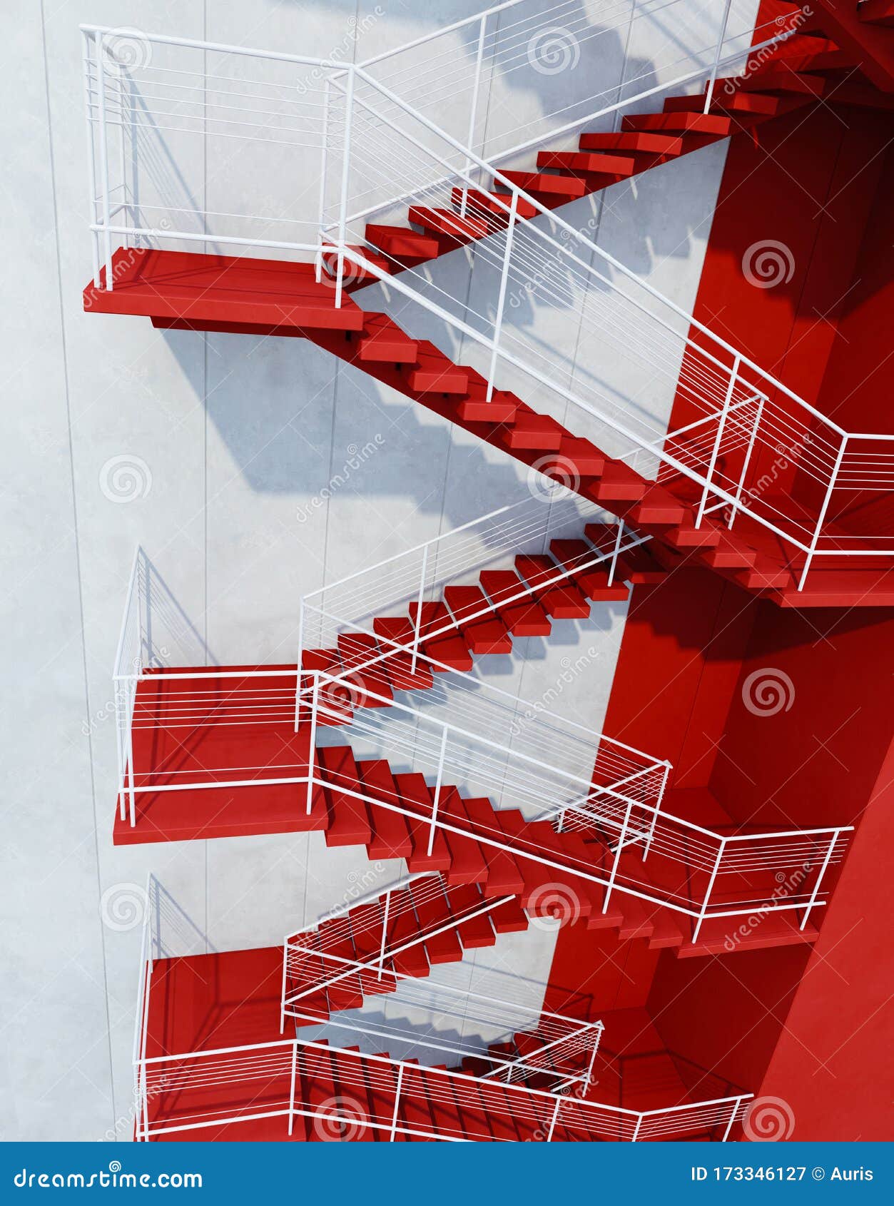 Stairs Leading Upward, 3d Rendering Stock Illustration - Illustration ...