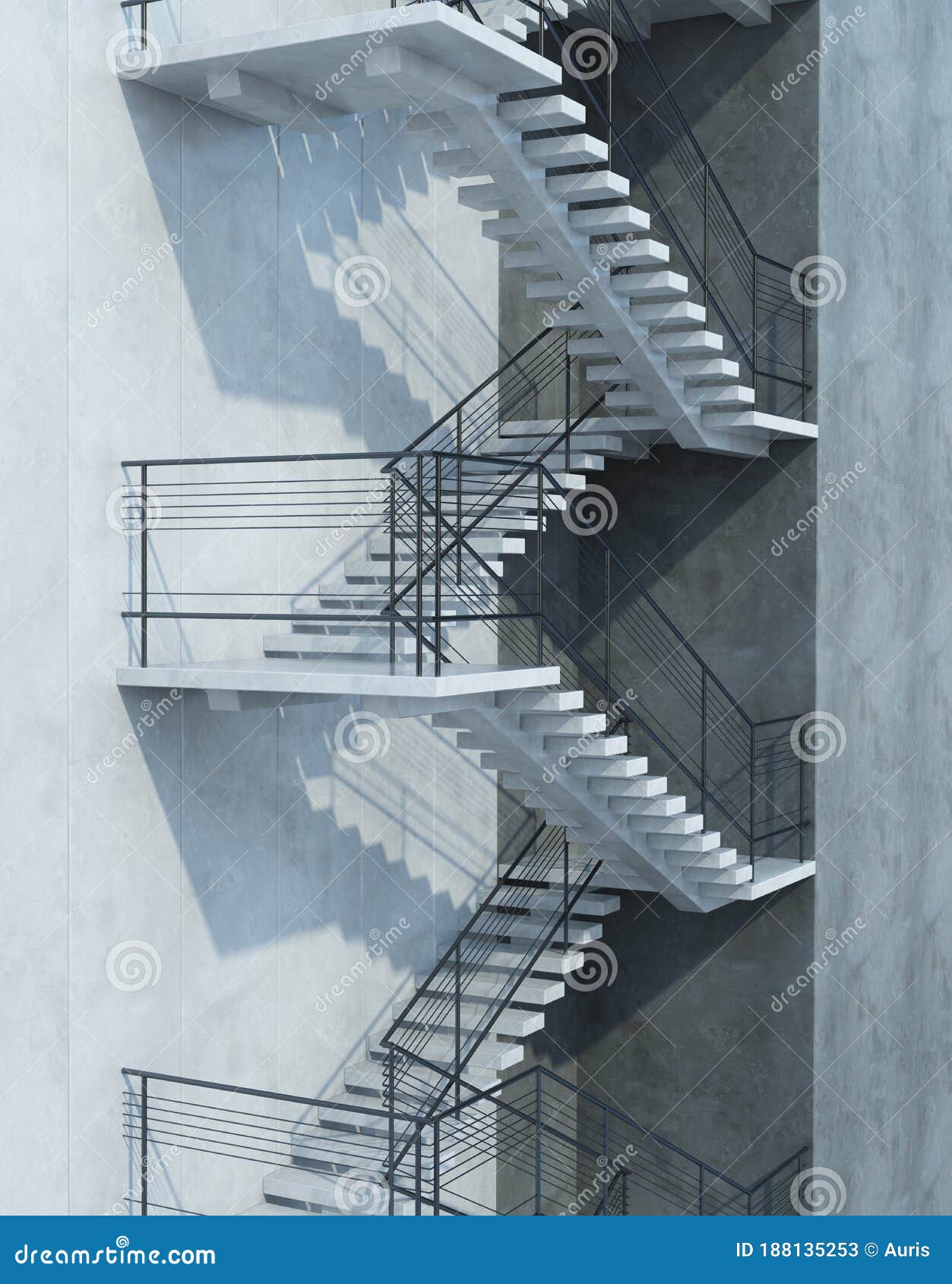 Stairs Leading Upward, 3d Rendering Stock Illustration - Illustration ...