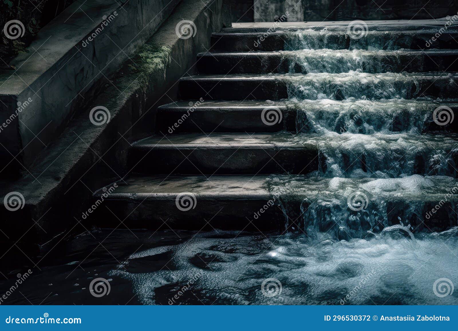 Stairs Made of Flowing Water, Symbolizing Fluidity and Adaptability ...