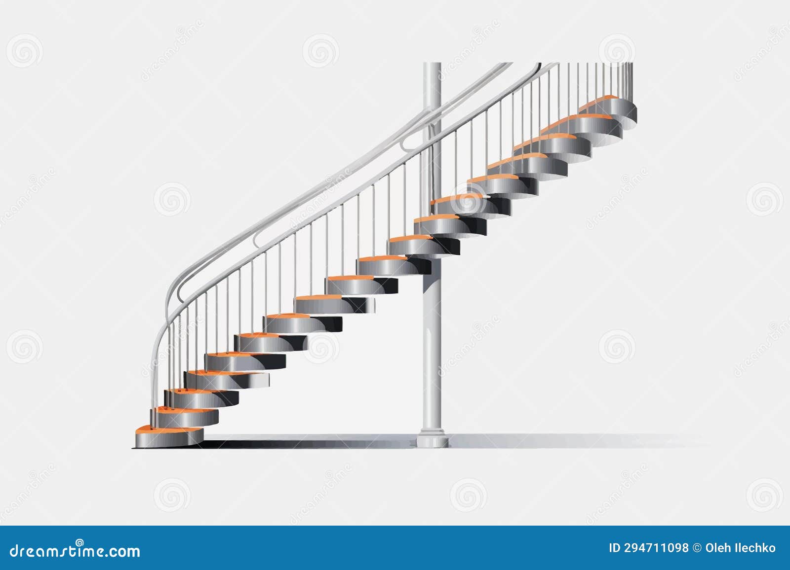 Stairs Made of Metal Asset Vector Flat Isolated Vector Style ...