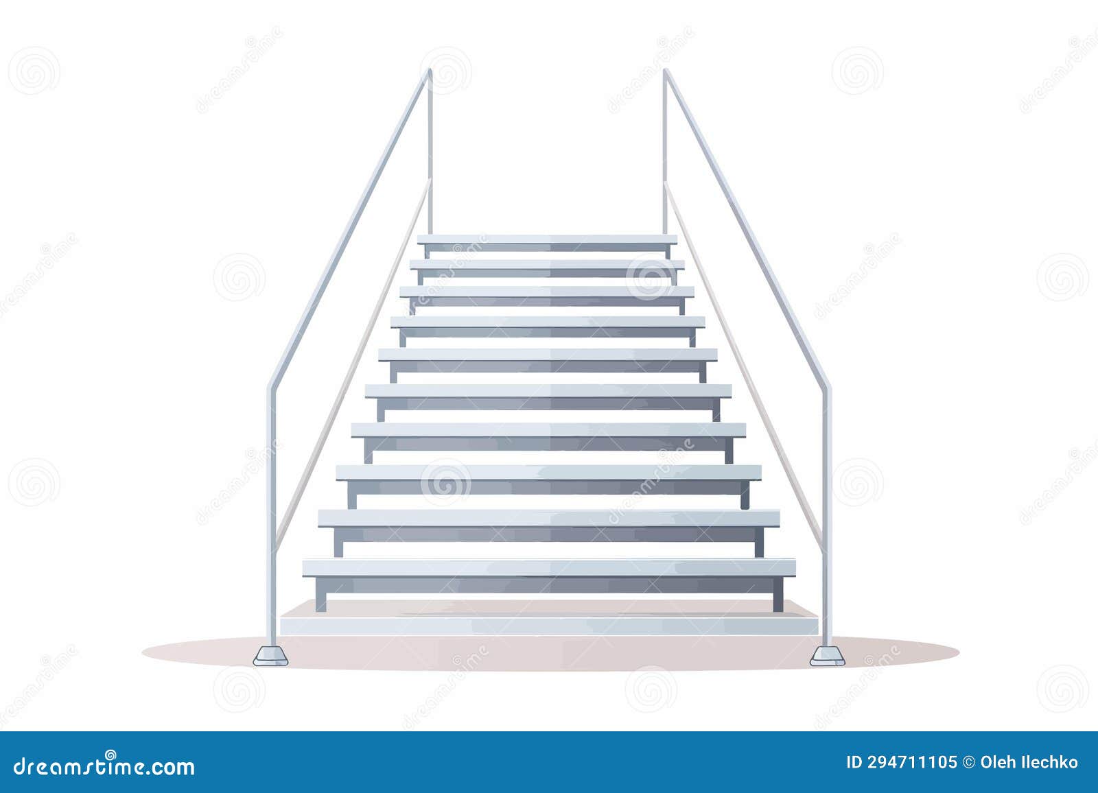 Stairs Made of Metal Asset Vector Flat Isolated Vector Style ...