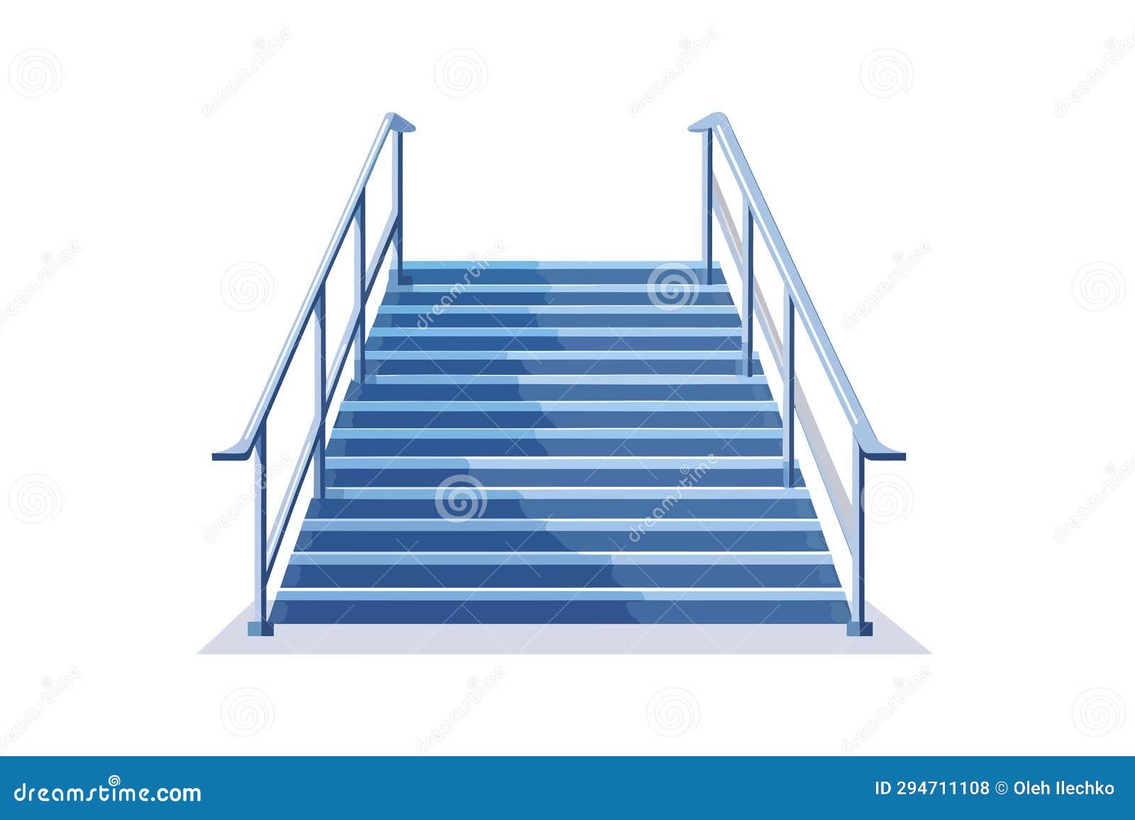 Stairs Made of Metal Asset Vector Flat Isolated Vector Style ...