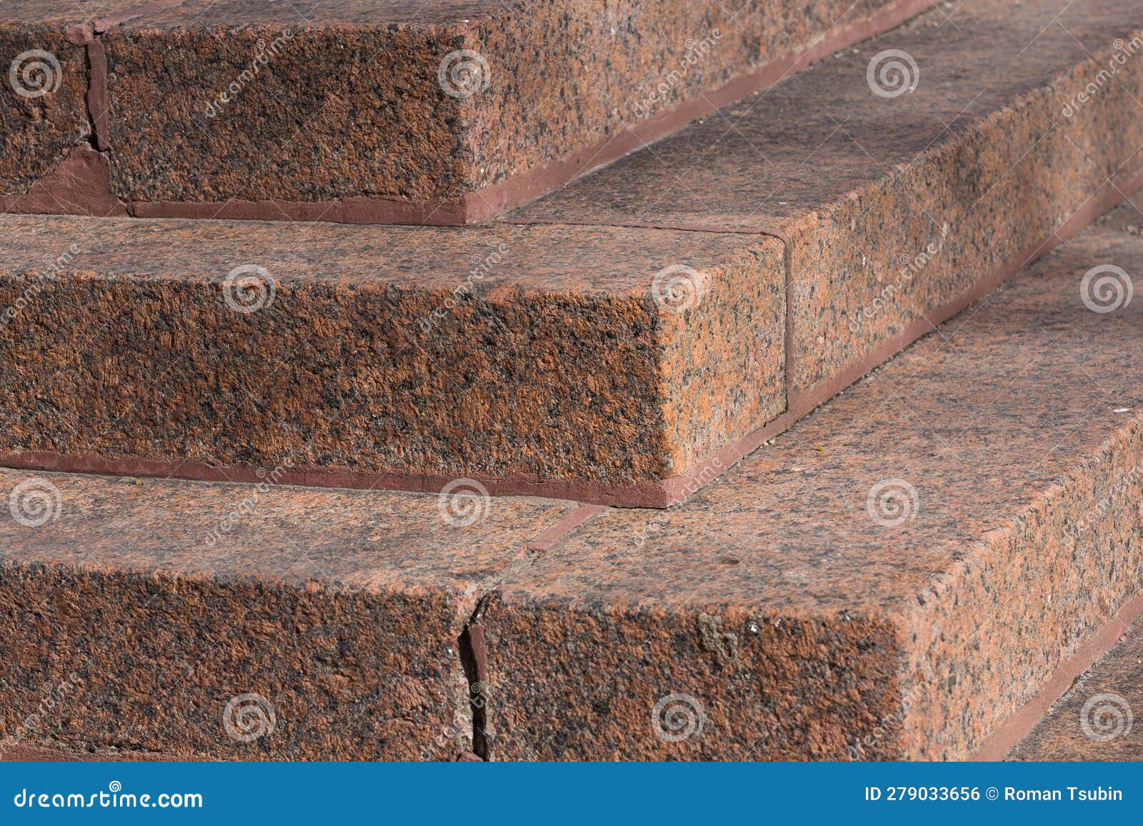 Stairs made of red granite stock photo. Image of block - 279033656